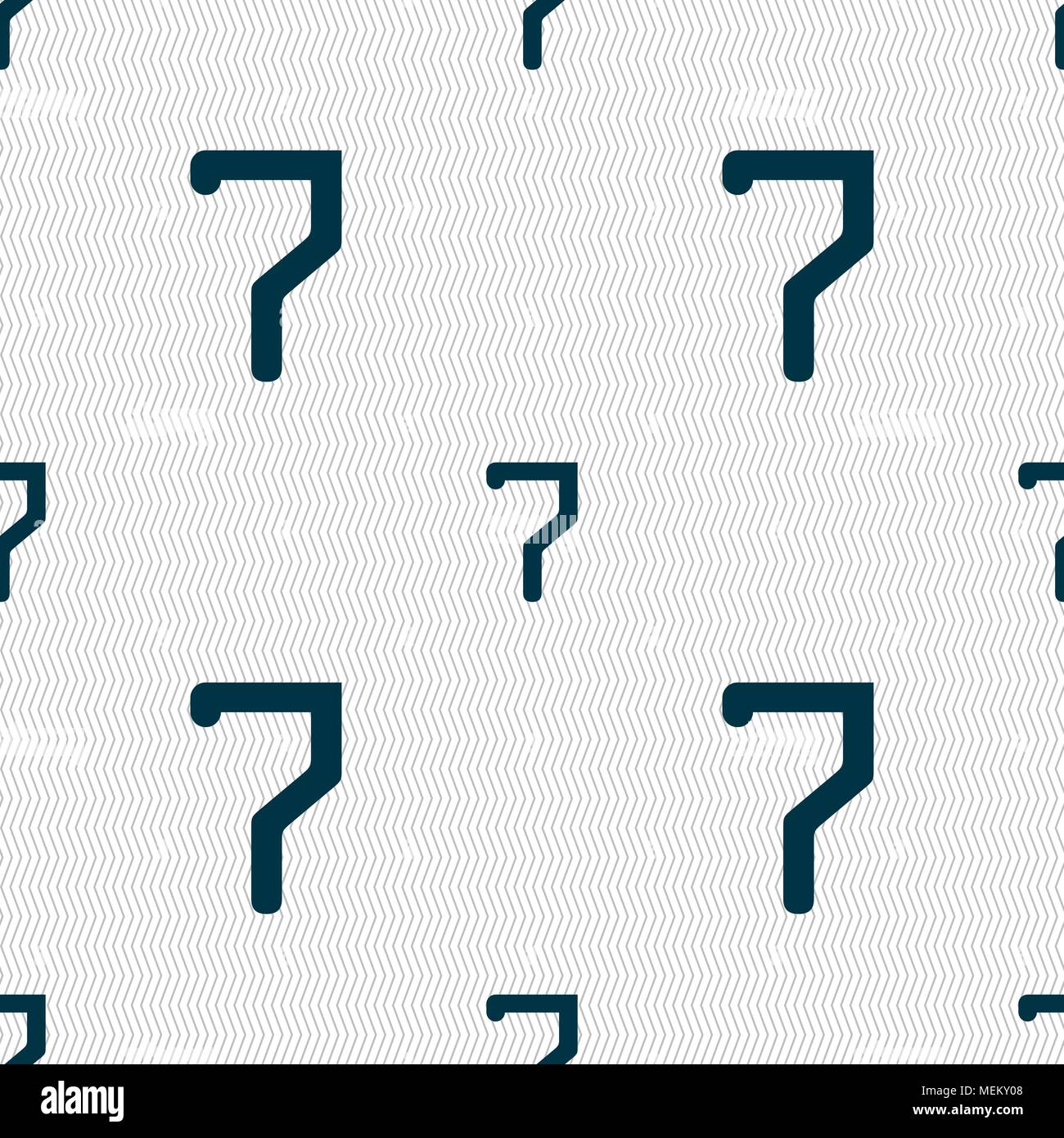 number seven icon sign. Seamless abstract background with geometric ...