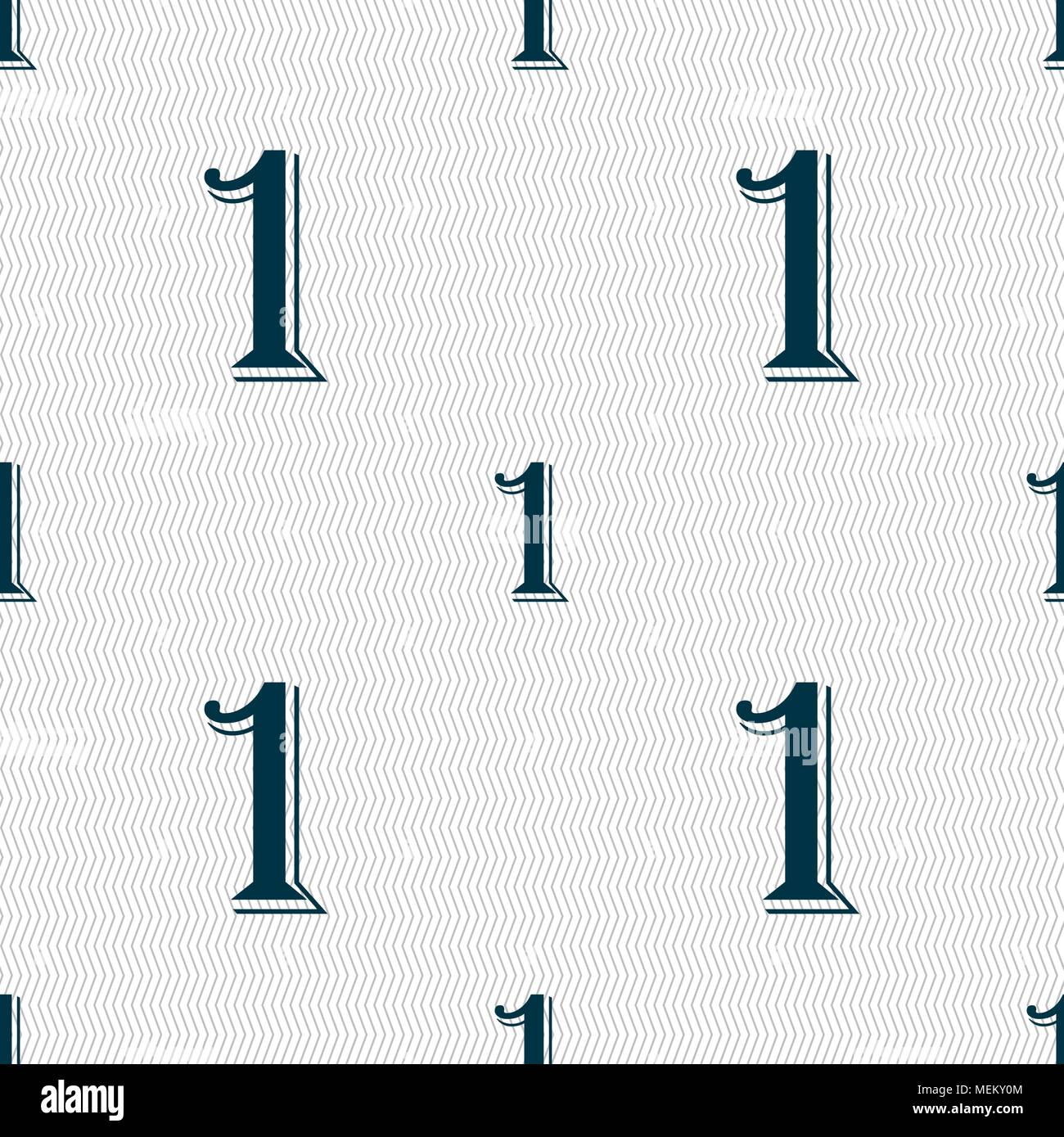 First place award sign. Winner symbol. Step one. Seamless abstract ...