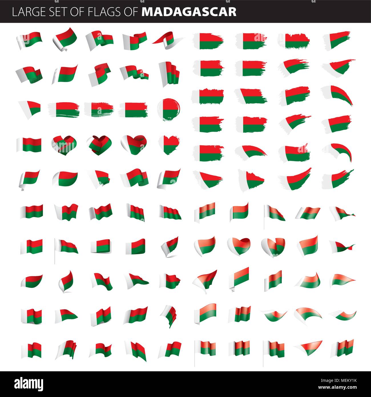 Madagascar flag, vector illustration Stock Vector Image & Art - Alamy