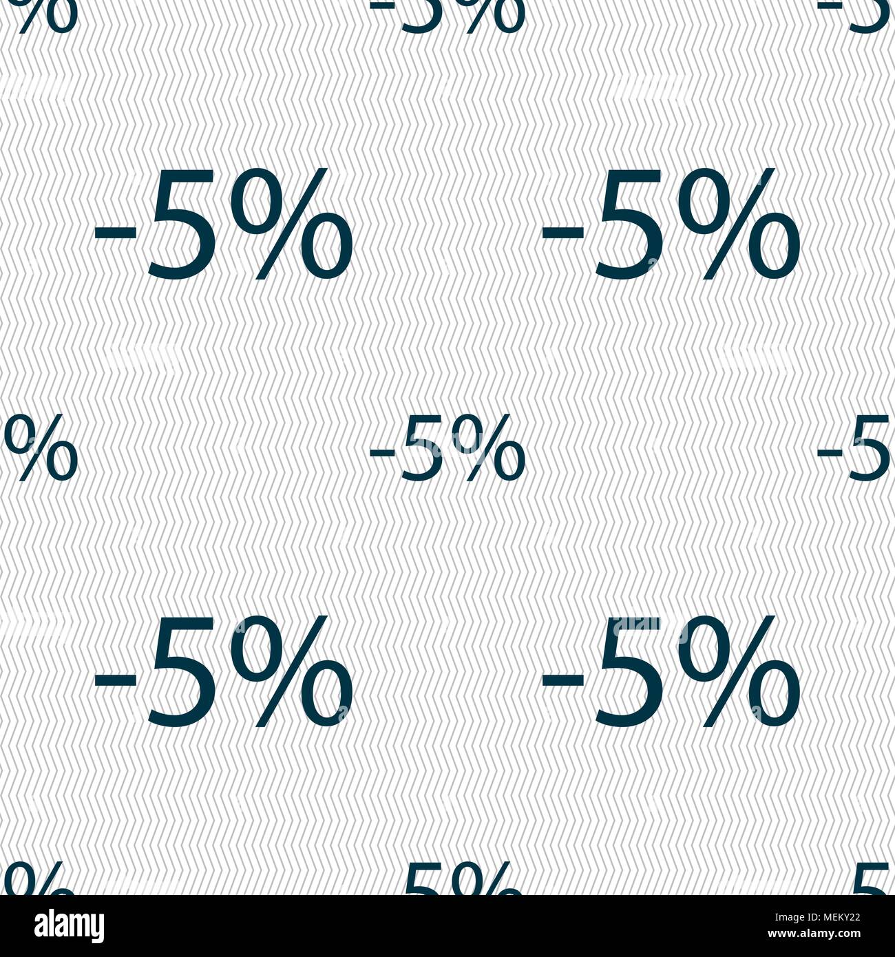 5 percent discount sign icon. Sale symbol. Special offer label ...