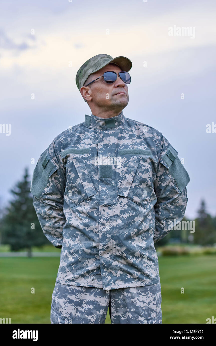 Courageous brave soldier Stock Photo - Alamy