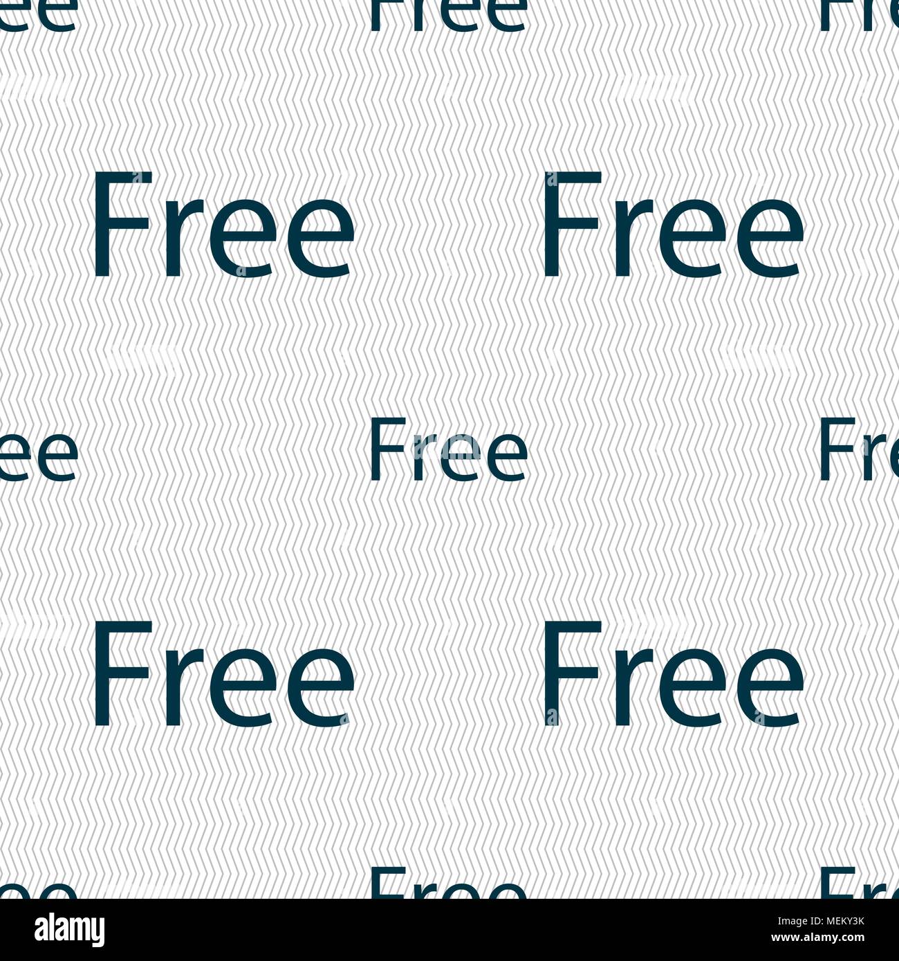 Free sign icon. Special offer symbol. Seamless abstract background with ...