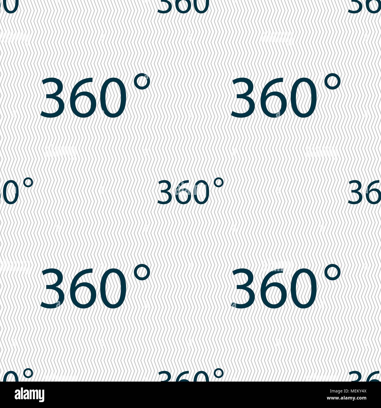 Angle 360 degrees sign icon. Geometry math symbol. Full rotation ...