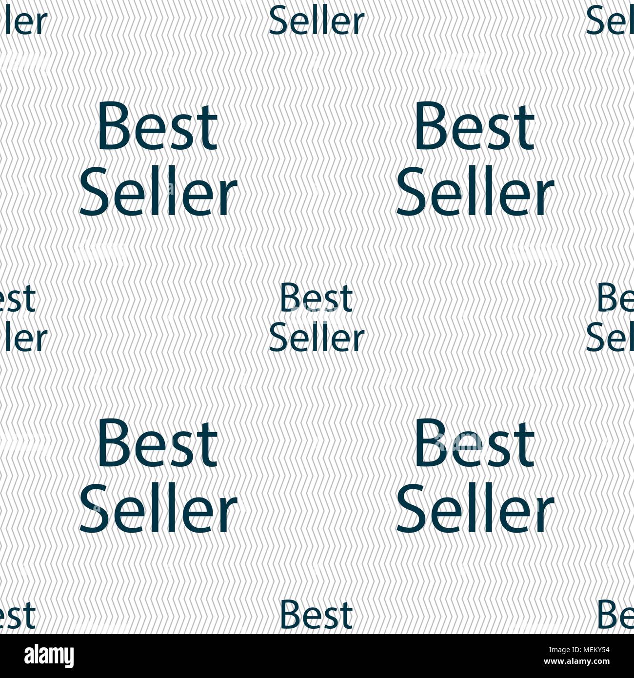Best seller sign icon. Best seller award symbol. Seamless abstract ...