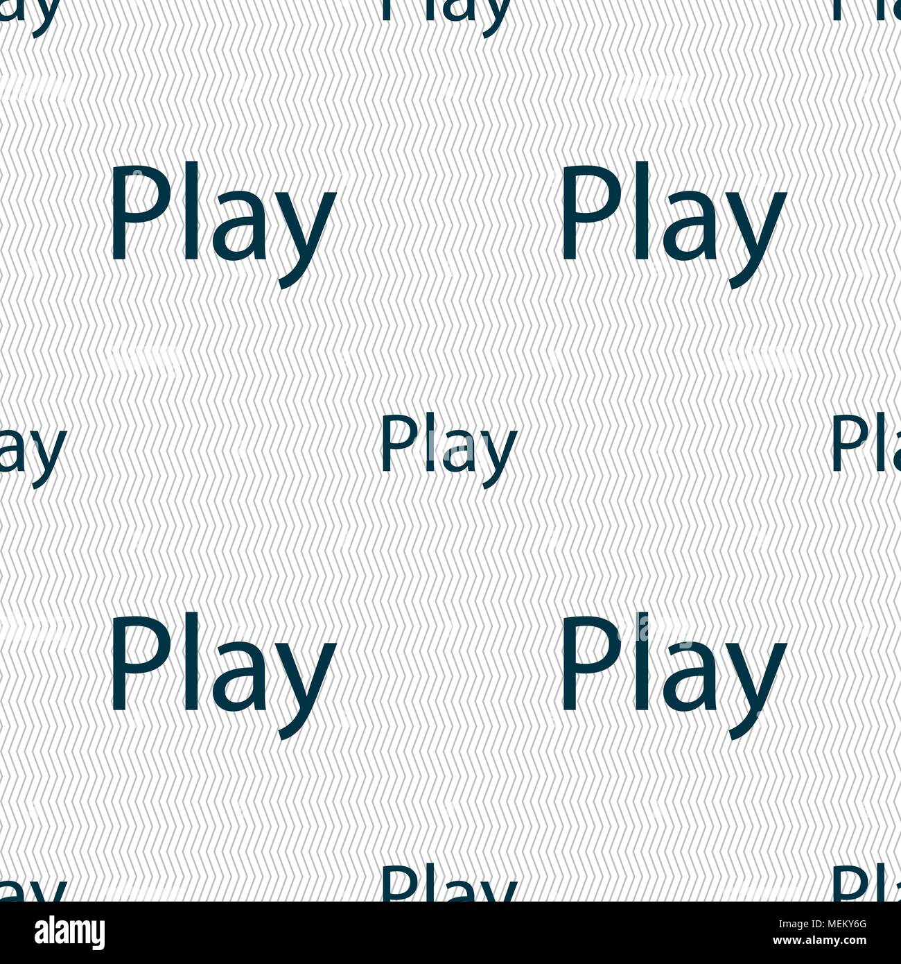 Play sign icon. symbol. Seamless abstract background with geometric ...