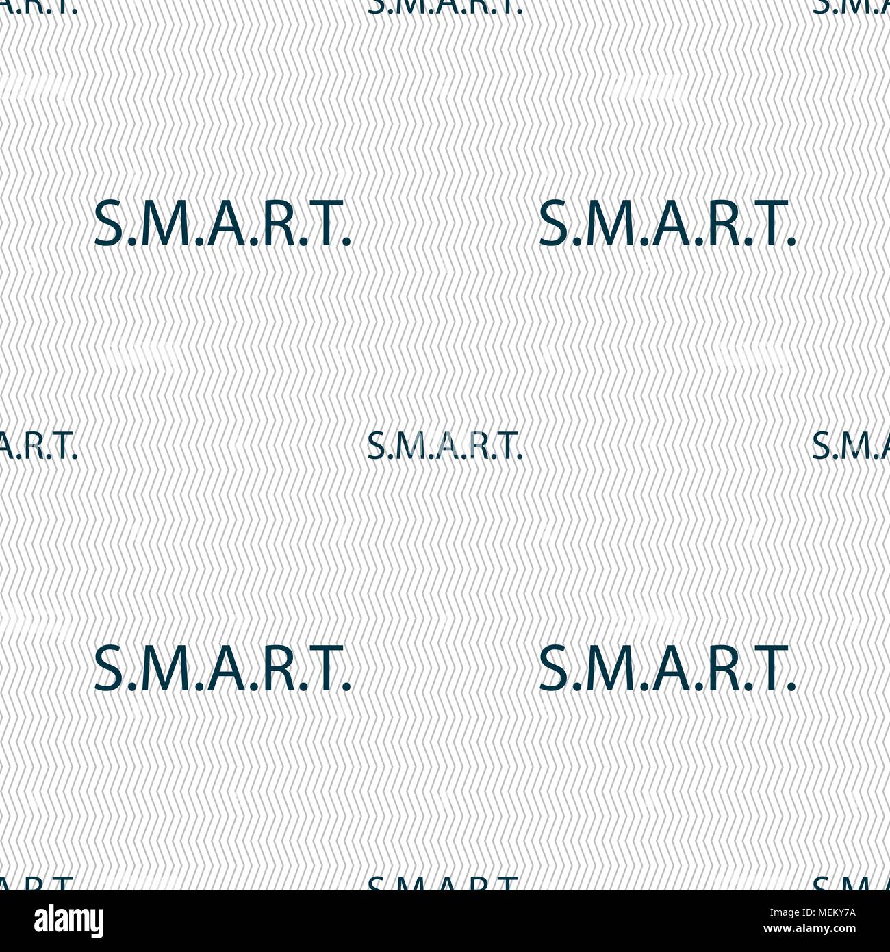 Smart sign icon. Press button. Seamless abstract background with ...