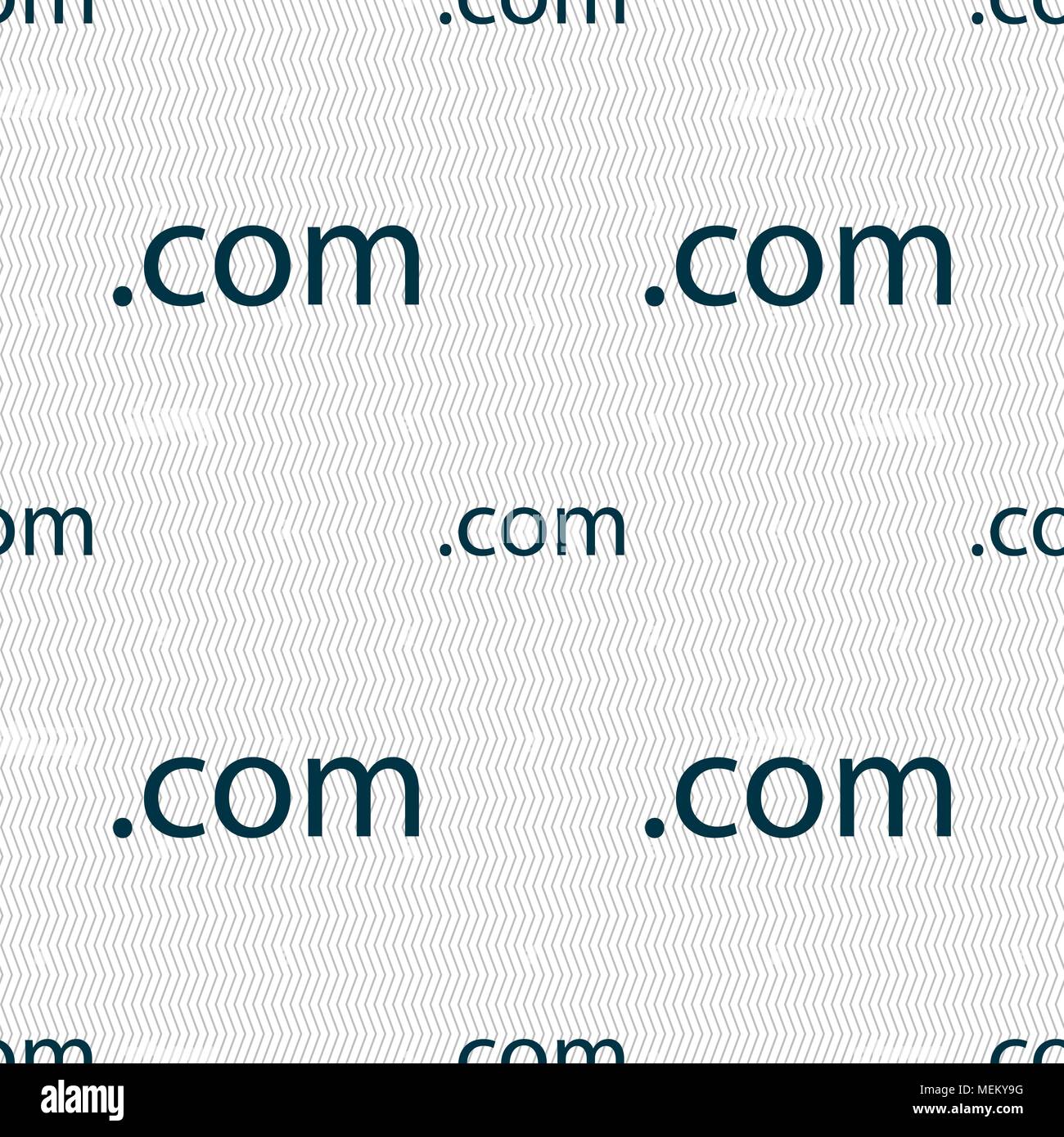Domain COM sign icon. Top-level internet domain symbol. Seamless ...