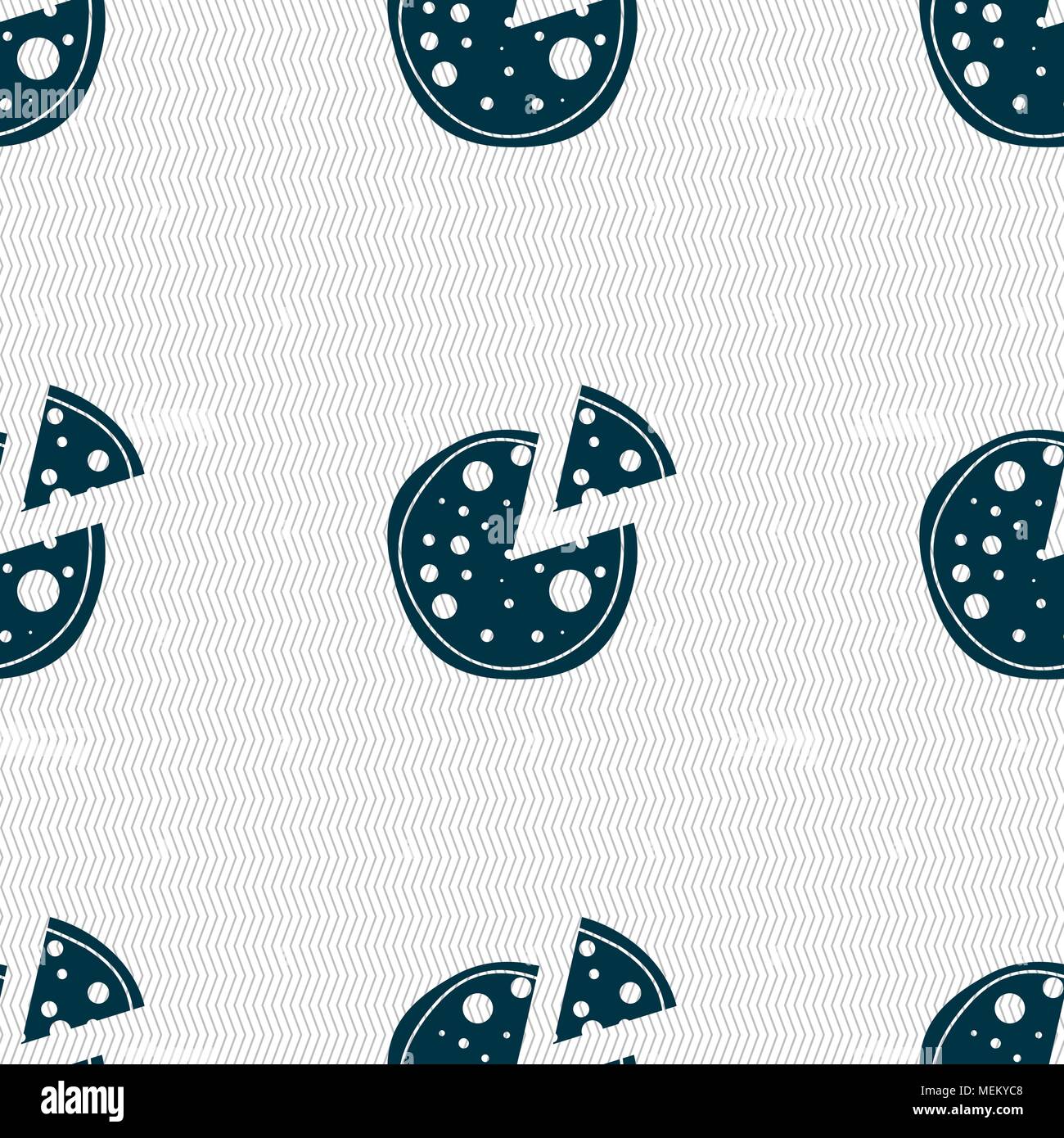 Pizza Icon. Seamless abstract background with geometric shapes. Vector ...