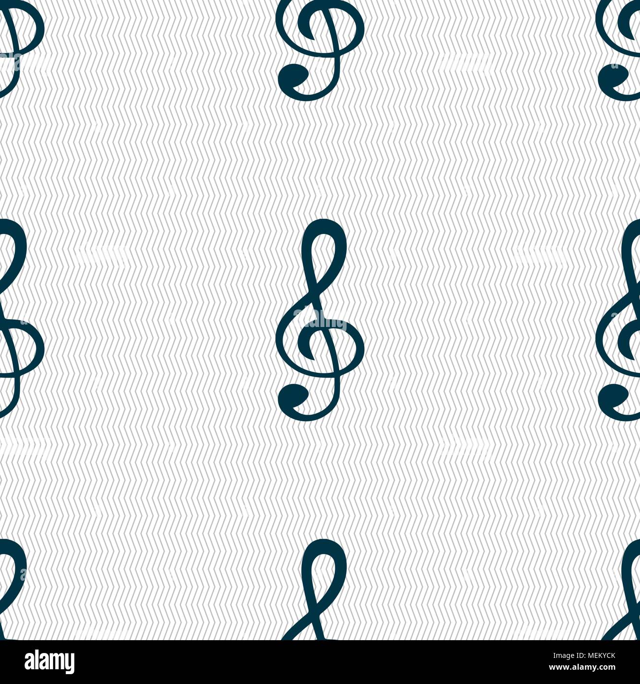 treble clef icon. Seamless abstract background with geometric shapes ...