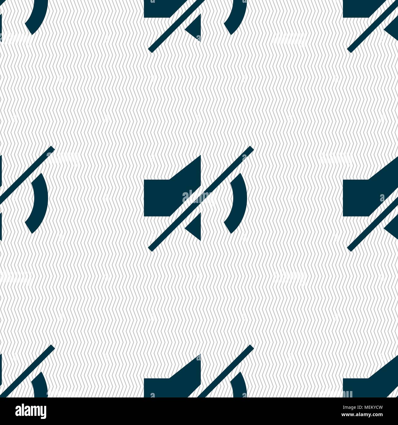 Mute speaker sign icon. Sound symbol.. Seamless abstract background ...