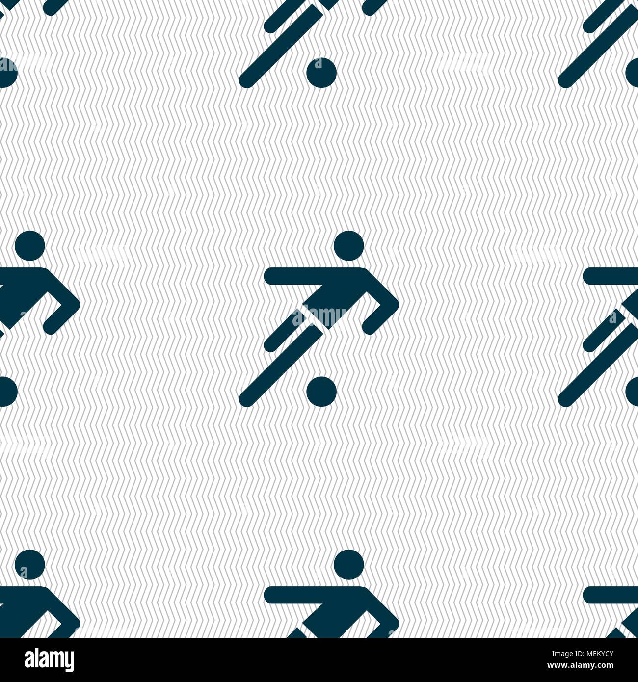football player icon. Seamless abstract background with geometric ...