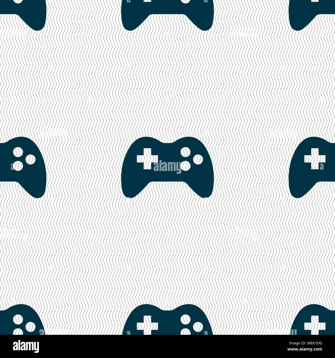 Joystick sign icon. Video game symbol. Seamless abstract background ...