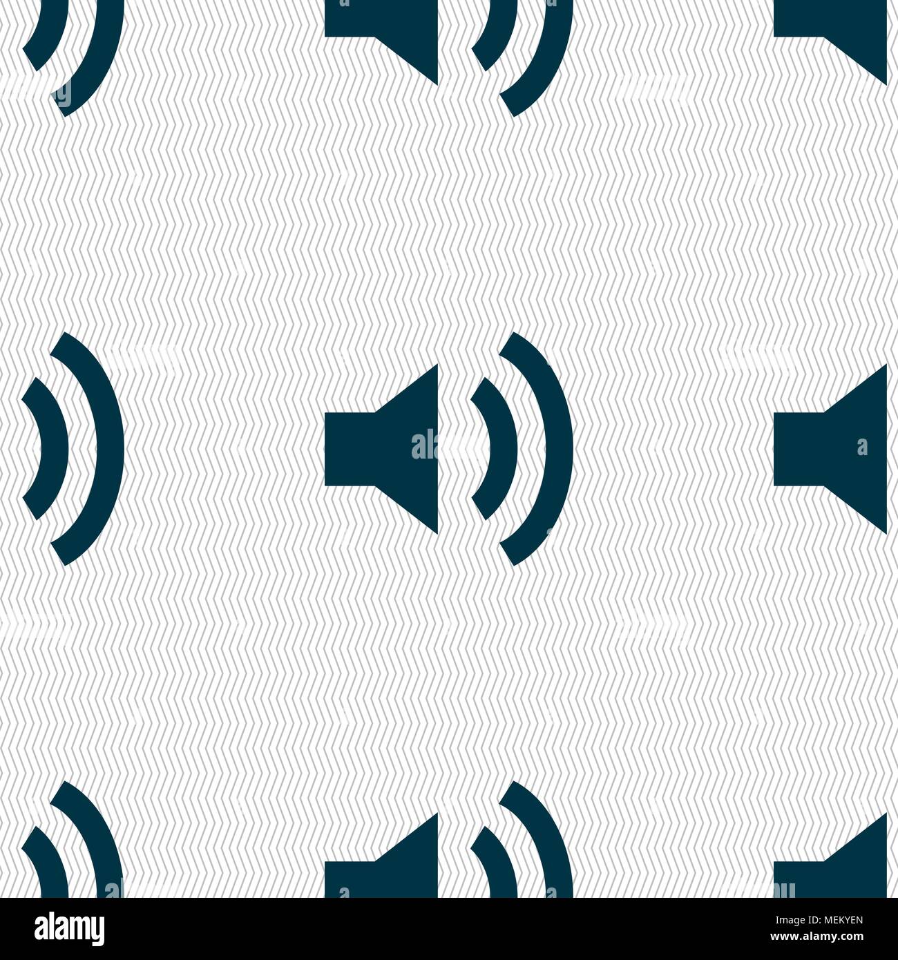 Speaker volume sign icon. Sound symbol. Seamless abstract background ...
