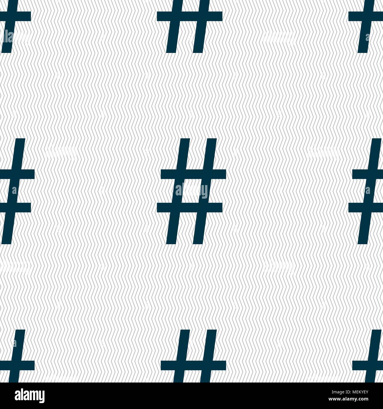 hash tag icon. Seamless abstract background with geometric shapes ...