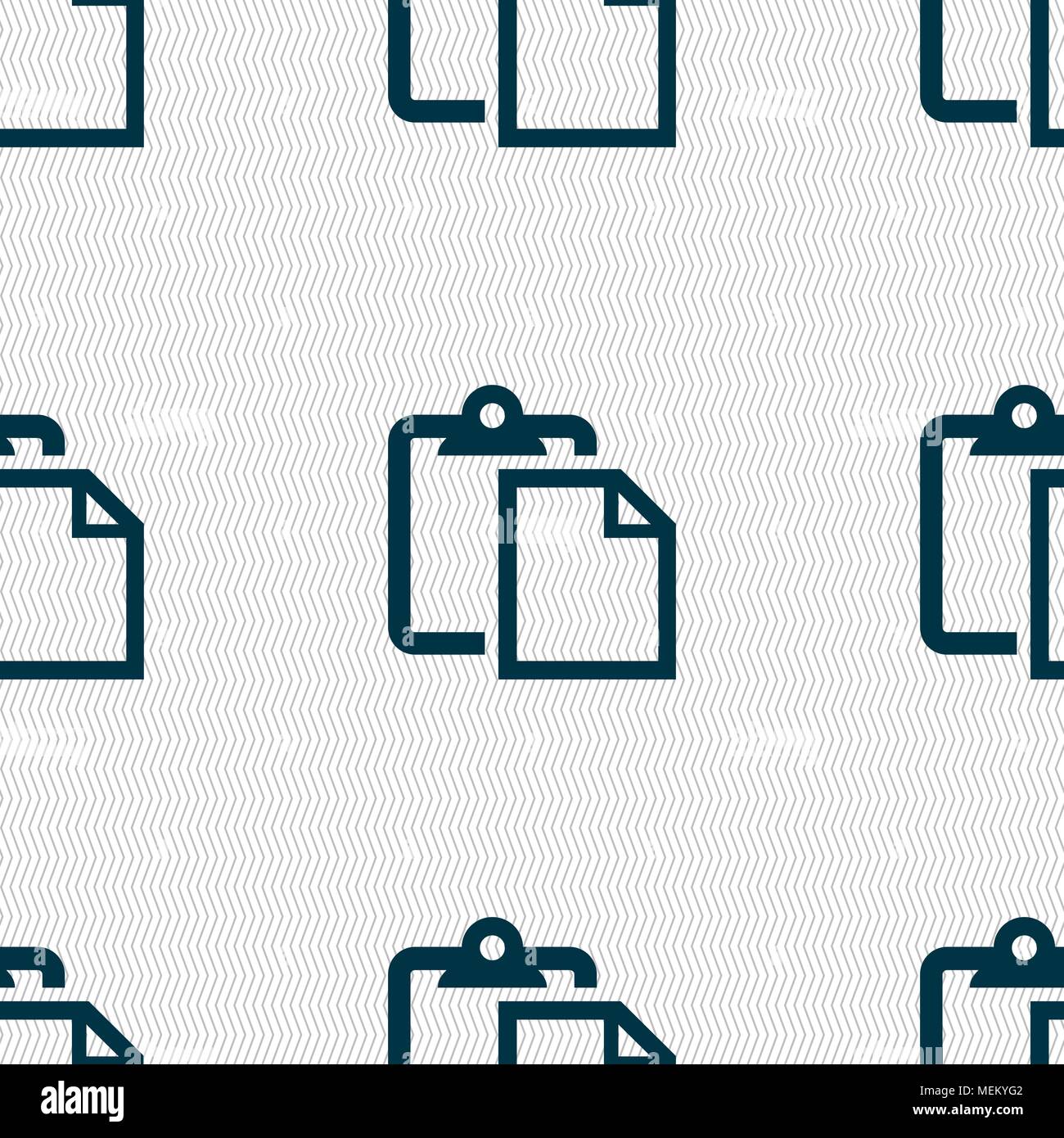 Edit document sign icon. Seamless abstract background with geometric ...