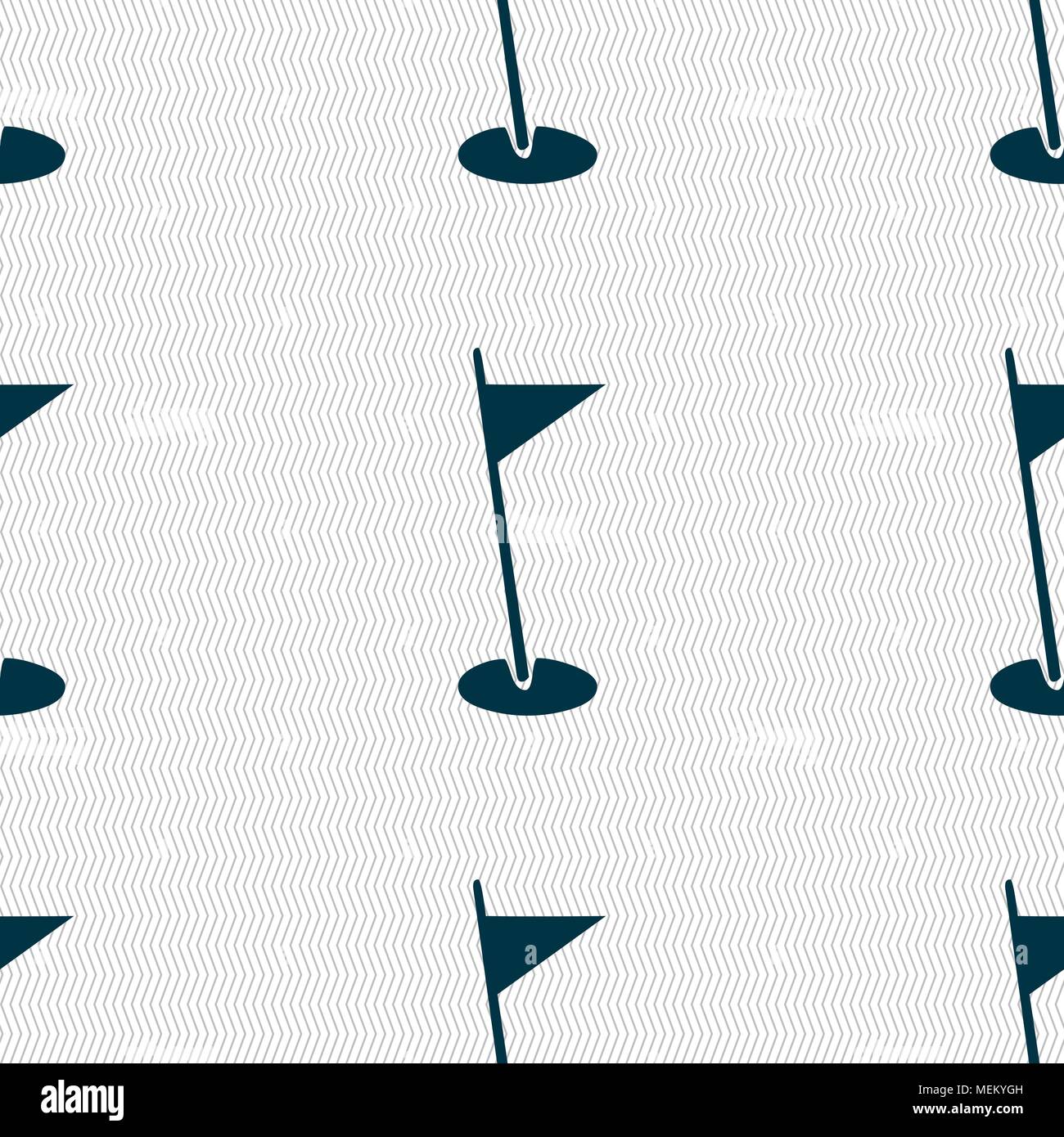 flag hole sign icon. Sport symbol. Seamless abstract background with ...