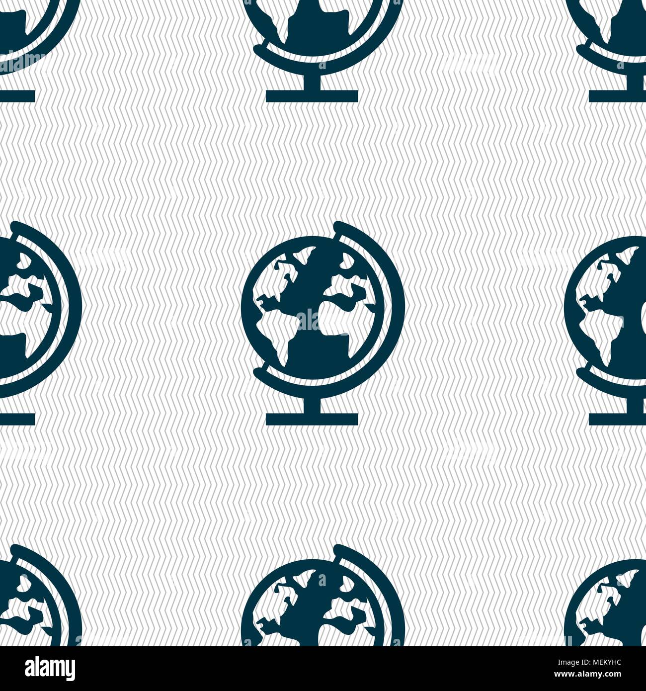 Globe sign icon. World map geography symbol. Globes on stand for ...