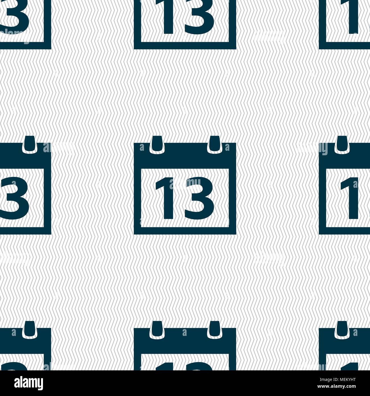 Calendar sign icon. days month symbol. Date button. Seamless abstract ...