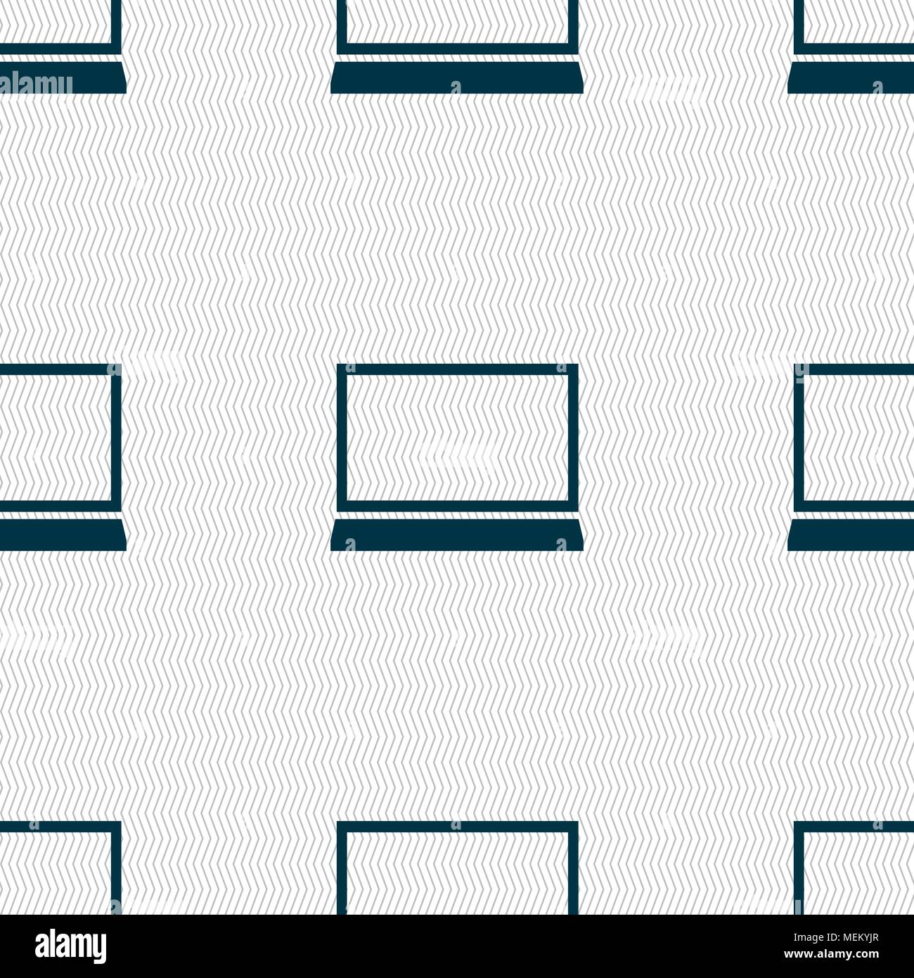 Laptop sign icon. Notebook pc symbol. Seamless abstract background with ...