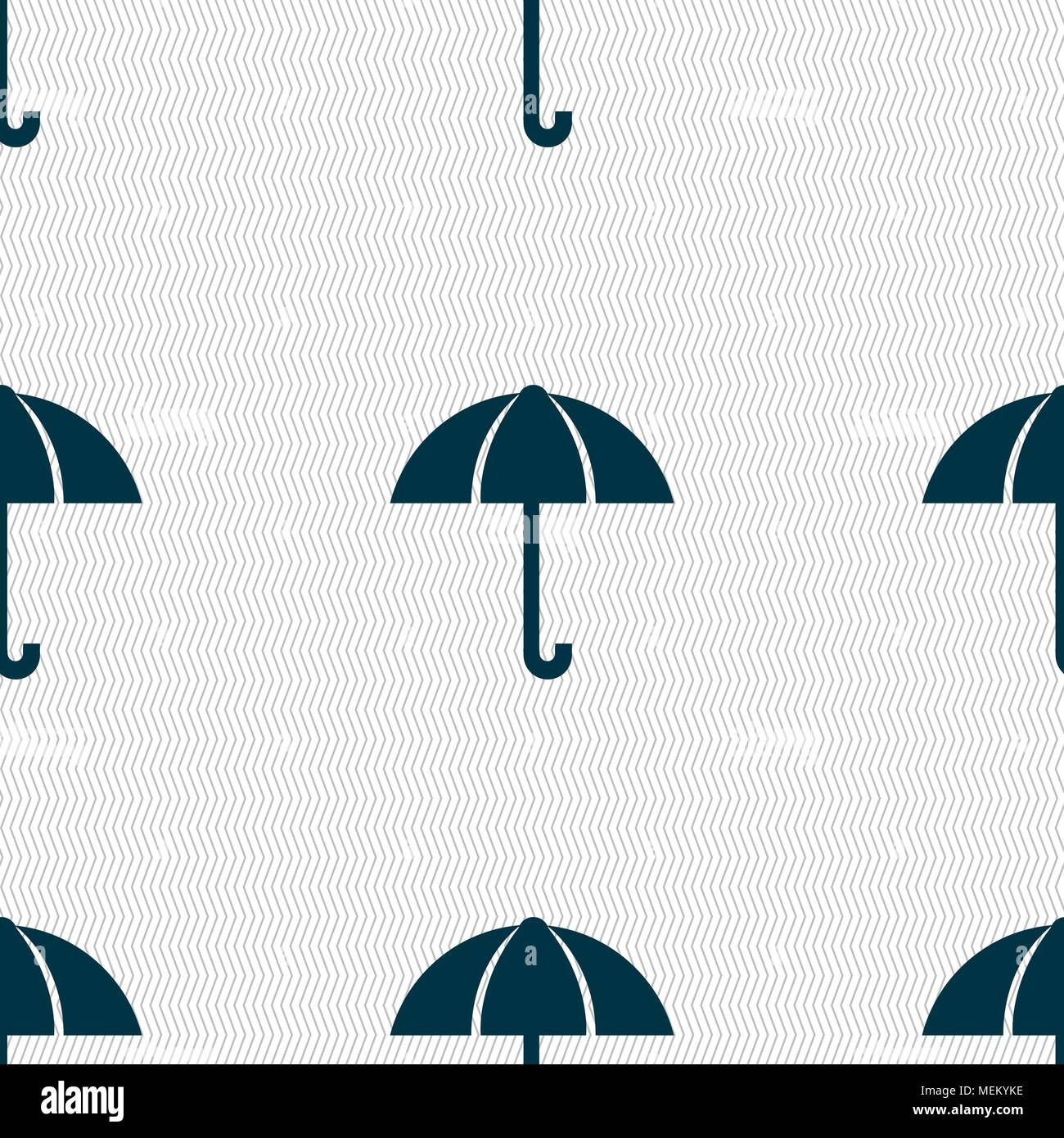 Umbrella sign icon. Rain protection symbol. Seamless abstract ...