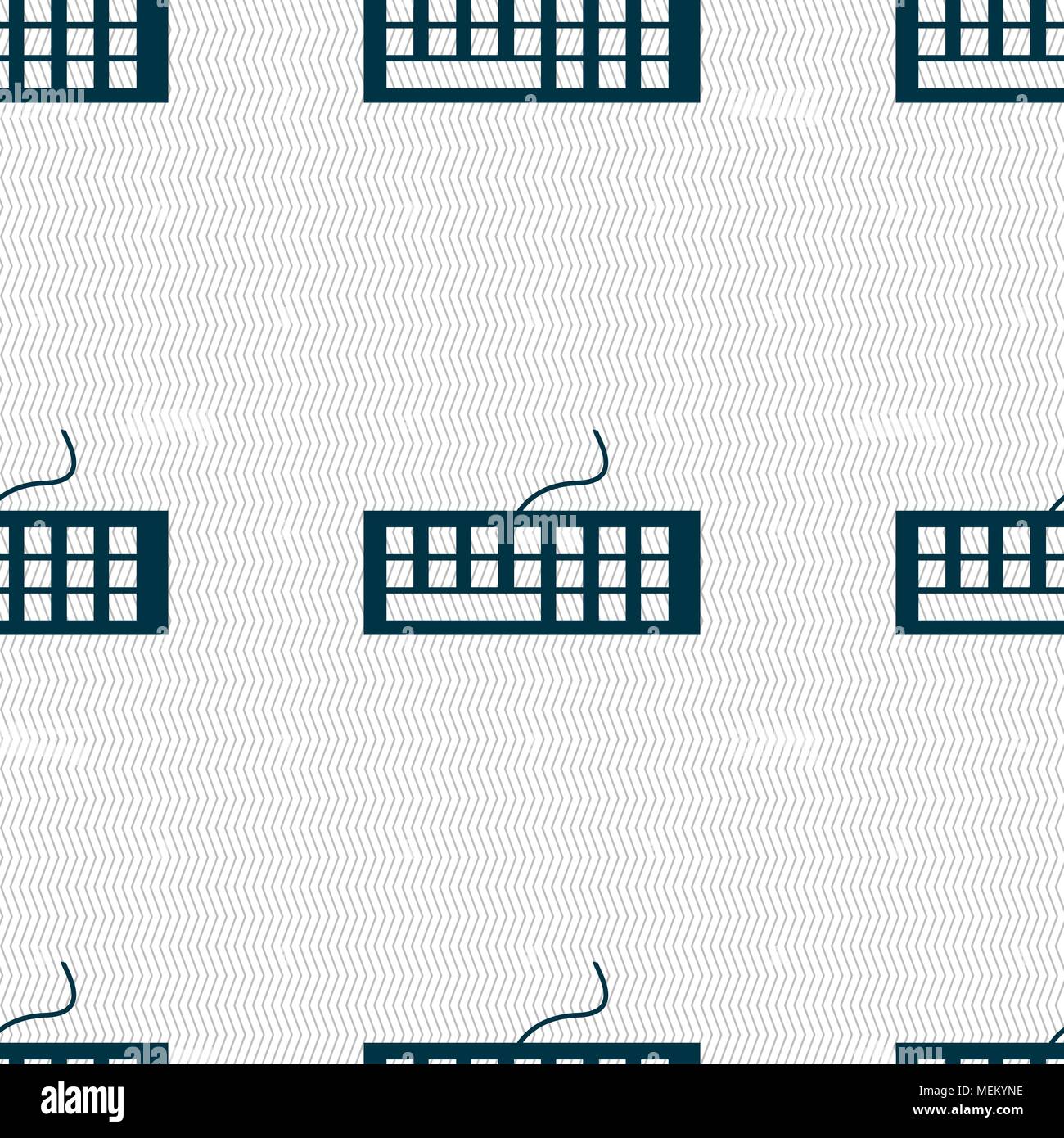 Computer keyboard Icon. Seamless abstract background with geometric shapes. Vector illustration ...