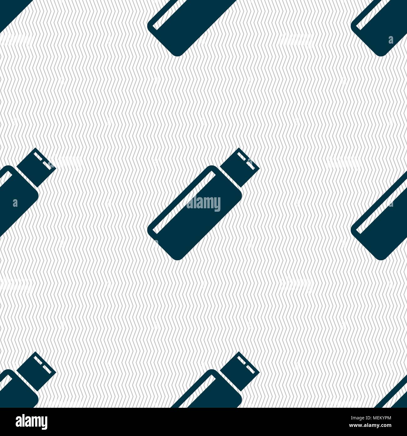 Usb sign icon. Usb flash drive stick symbol. Seamless abstract ...