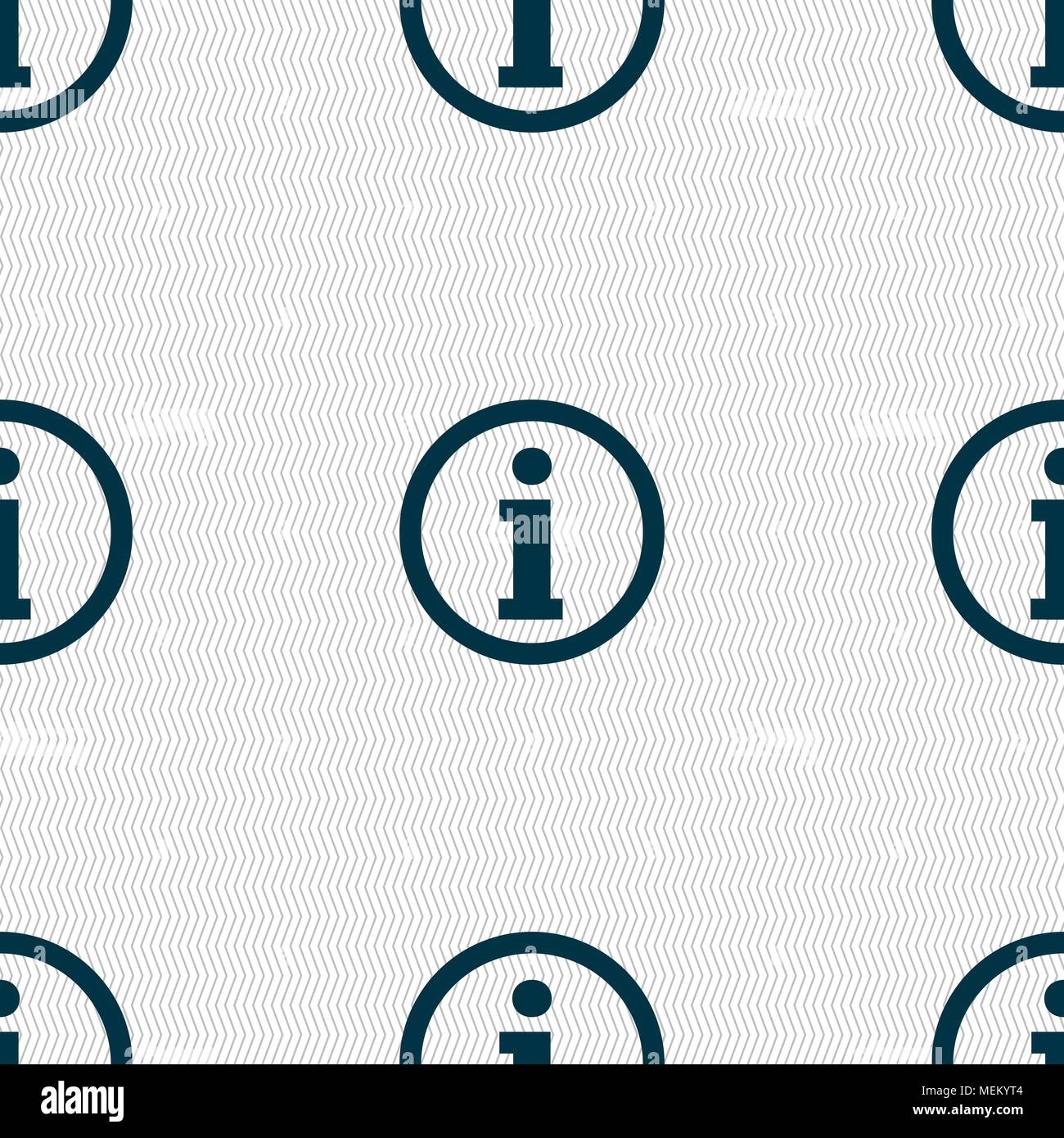 Information sign icon. Info speech bubble symbol. Seamless abstract ...