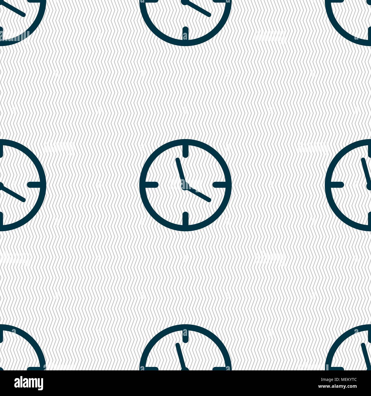 Clock time sign icon. Mechanical watch symbol. Seamless abstract ...