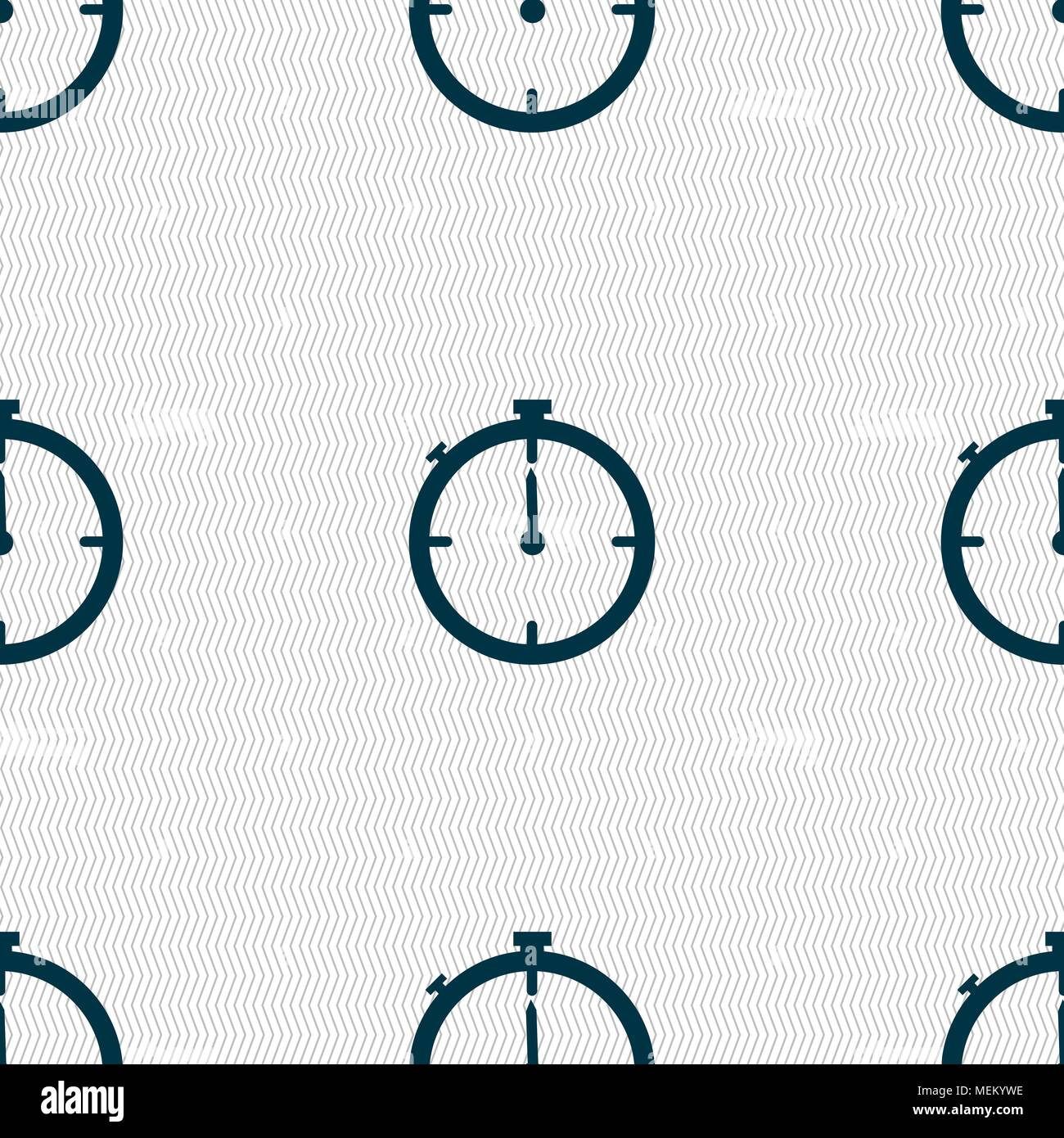 Timer sign icon. Stopwatch symbol.. Seamless abstract background with ...