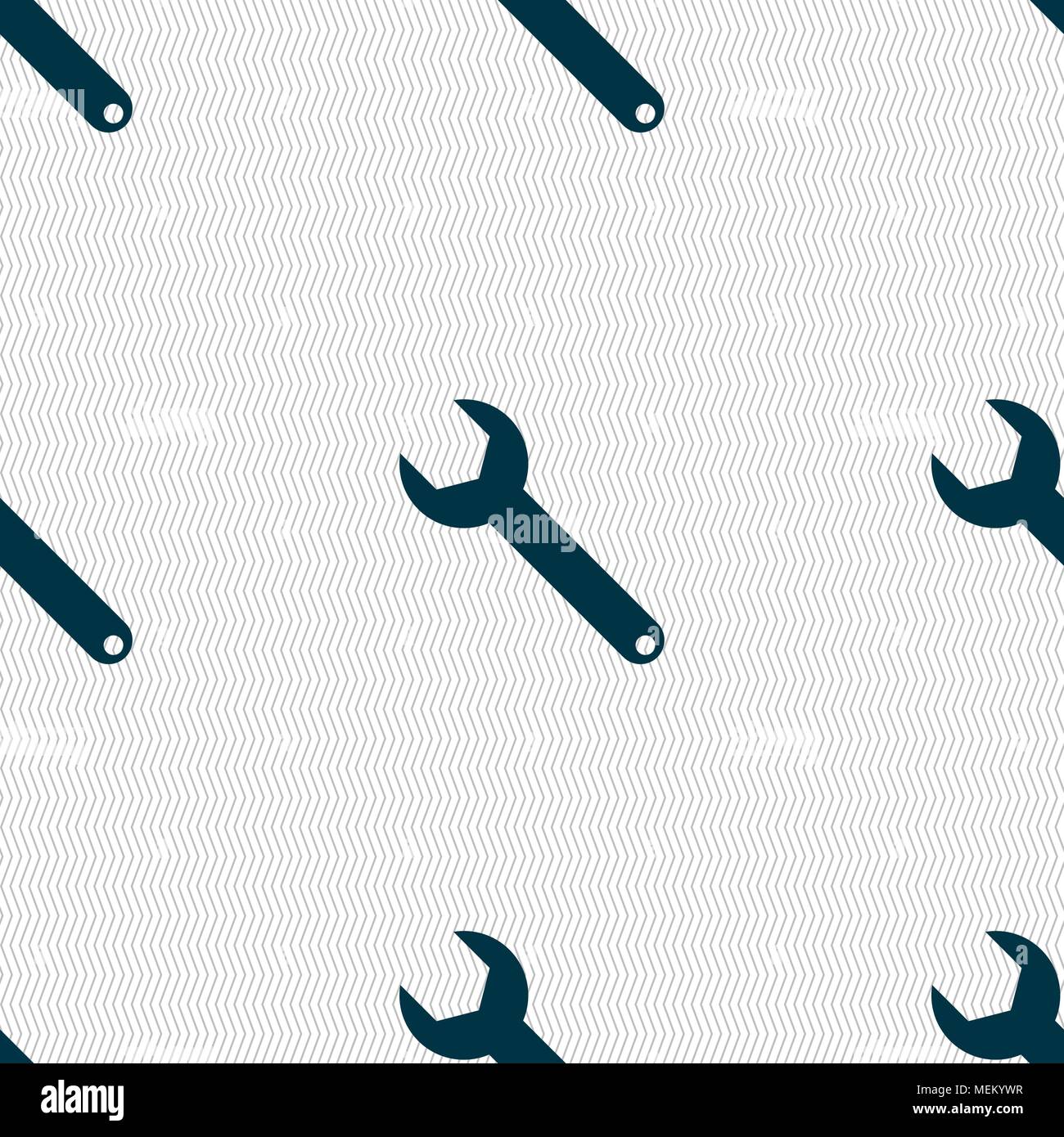 Wrench key sign icon. Service tool symbol. Seamless abstract background ...