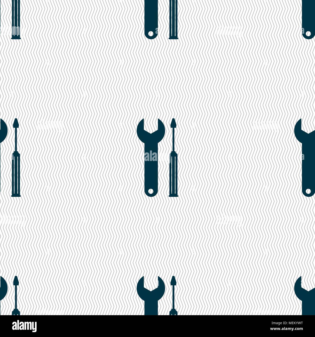 Repair tool sign icon. Service symbol. screwdriver with wrench ...