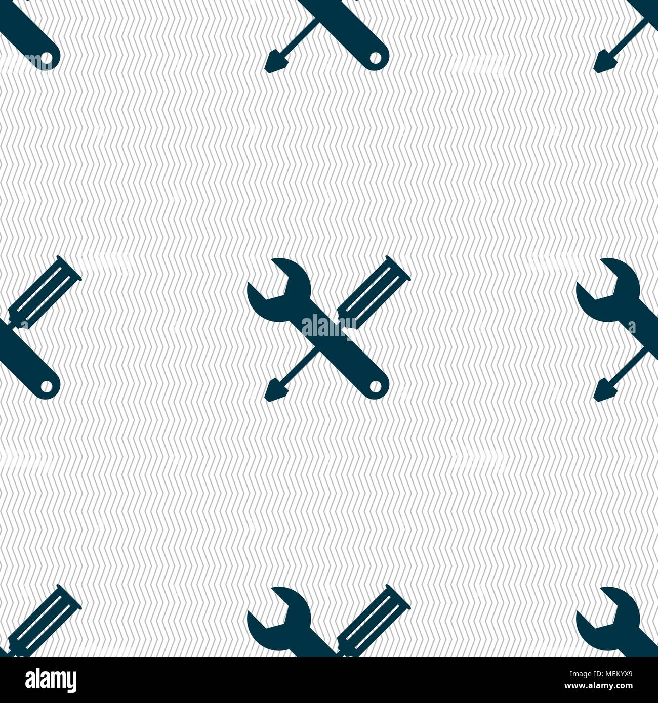 Repair tool sign icon. Service symbol. screwdriver with wrench ...