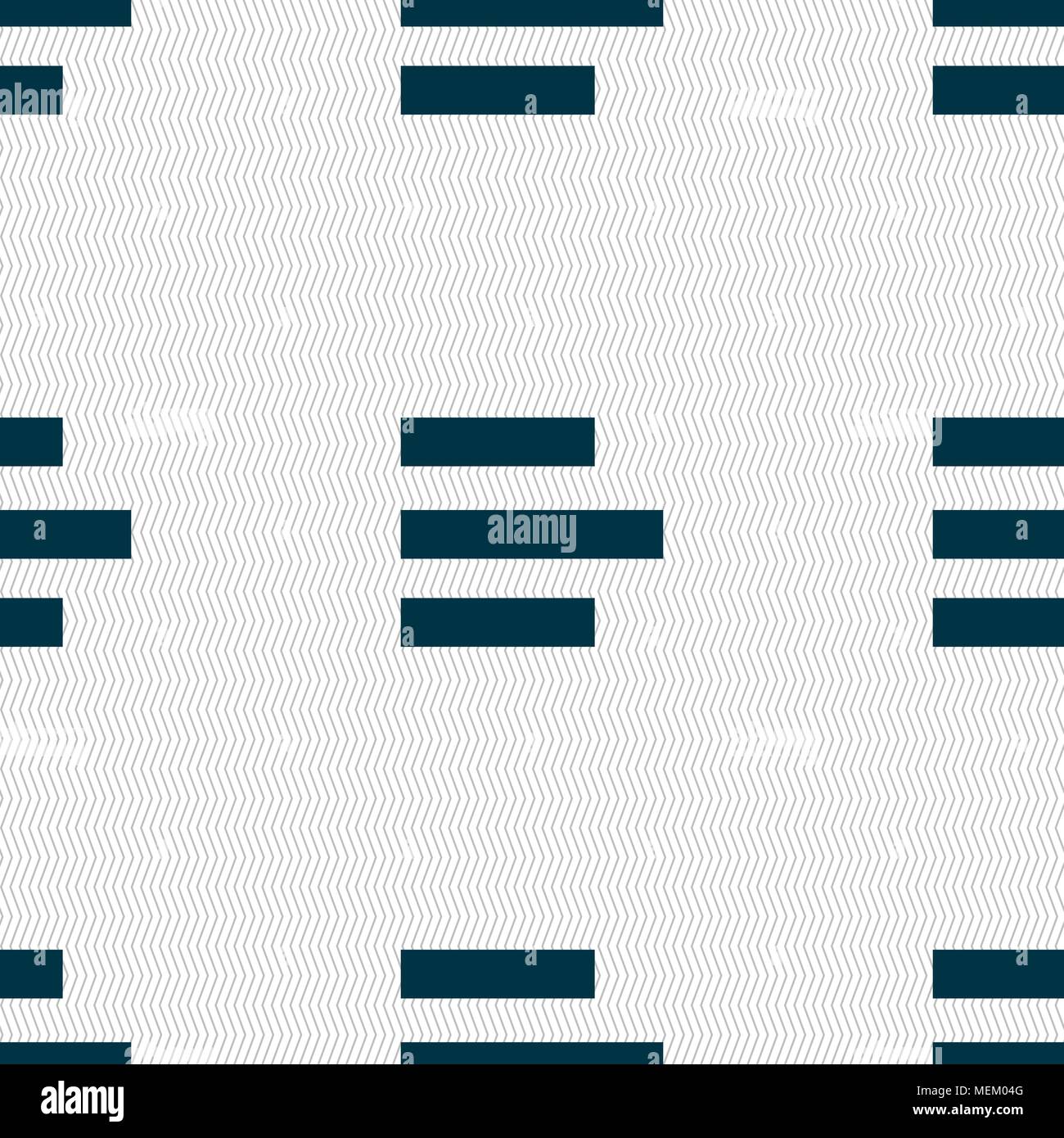 Left-aligned icon sign. Seamless abstract background with geometric ...