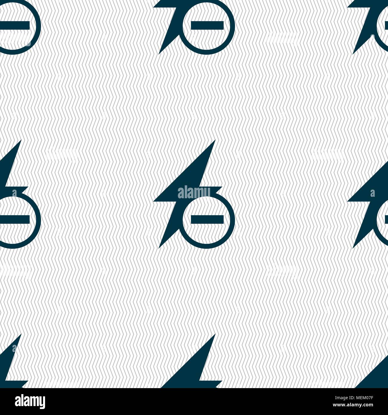 Photo flash icon sign. Seamless abstract background with geometric ...