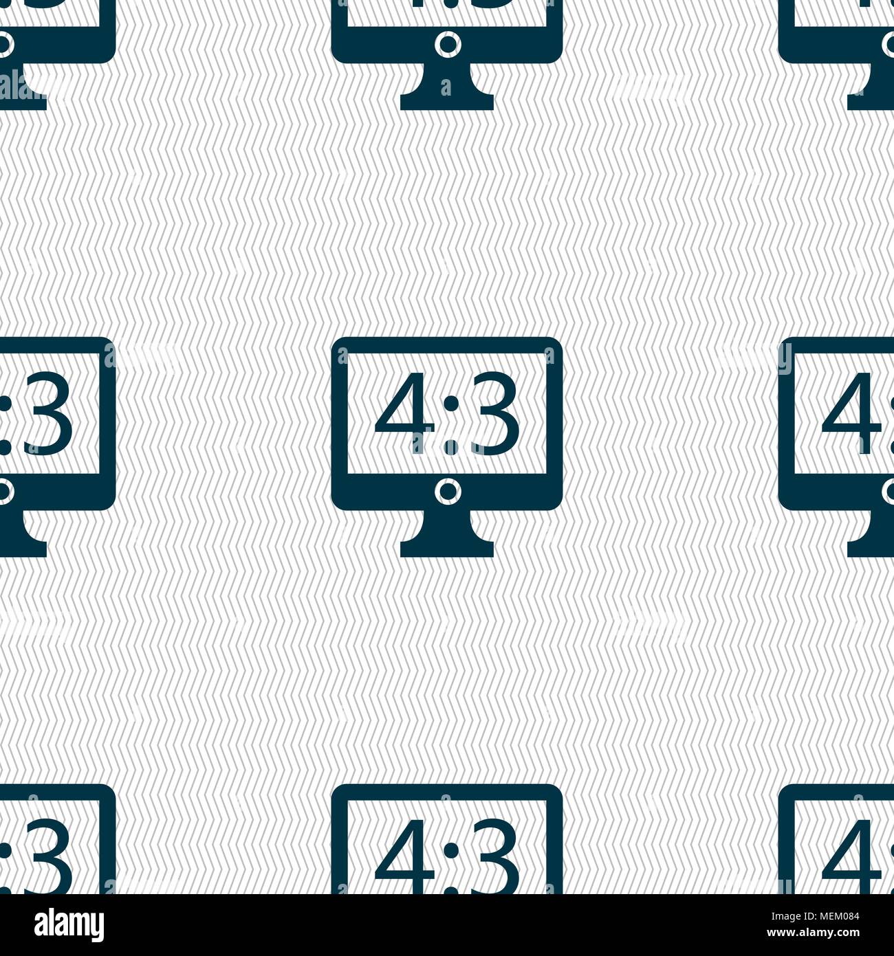 Aspect ratio 4 3 widescreen tv icon sign. Seamless abstract background ...