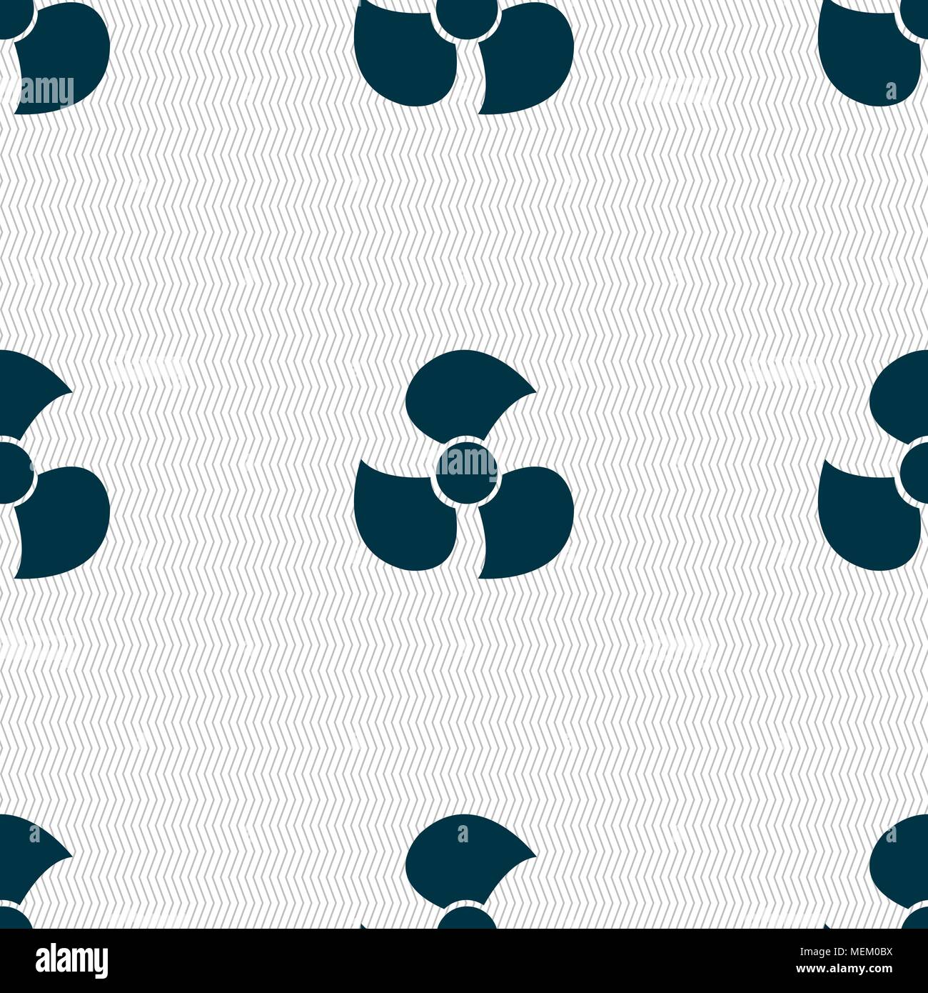 Fans, propeller icon sign. Seamless abstract background with geometric ...