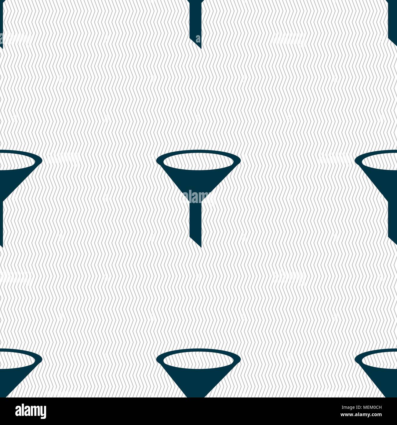 Funnel icon sign. Seamless abstract background with geometric shapes ...