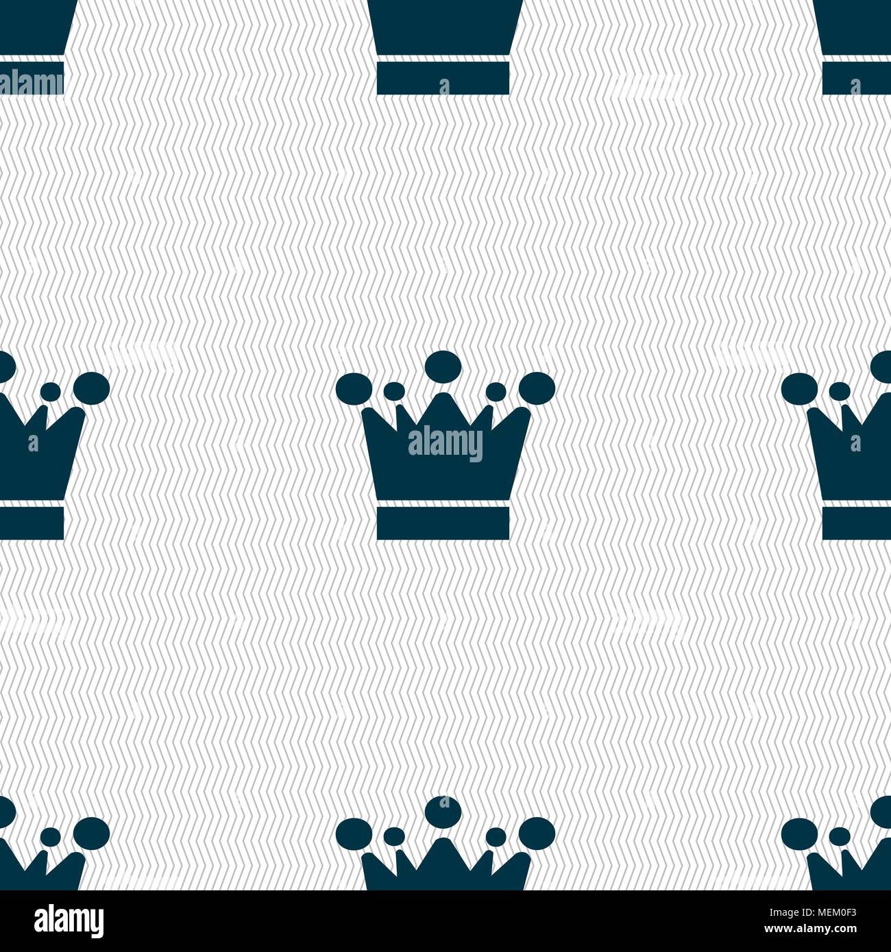 Crown icon sign. Seamless abstract background with geometric shapes ...