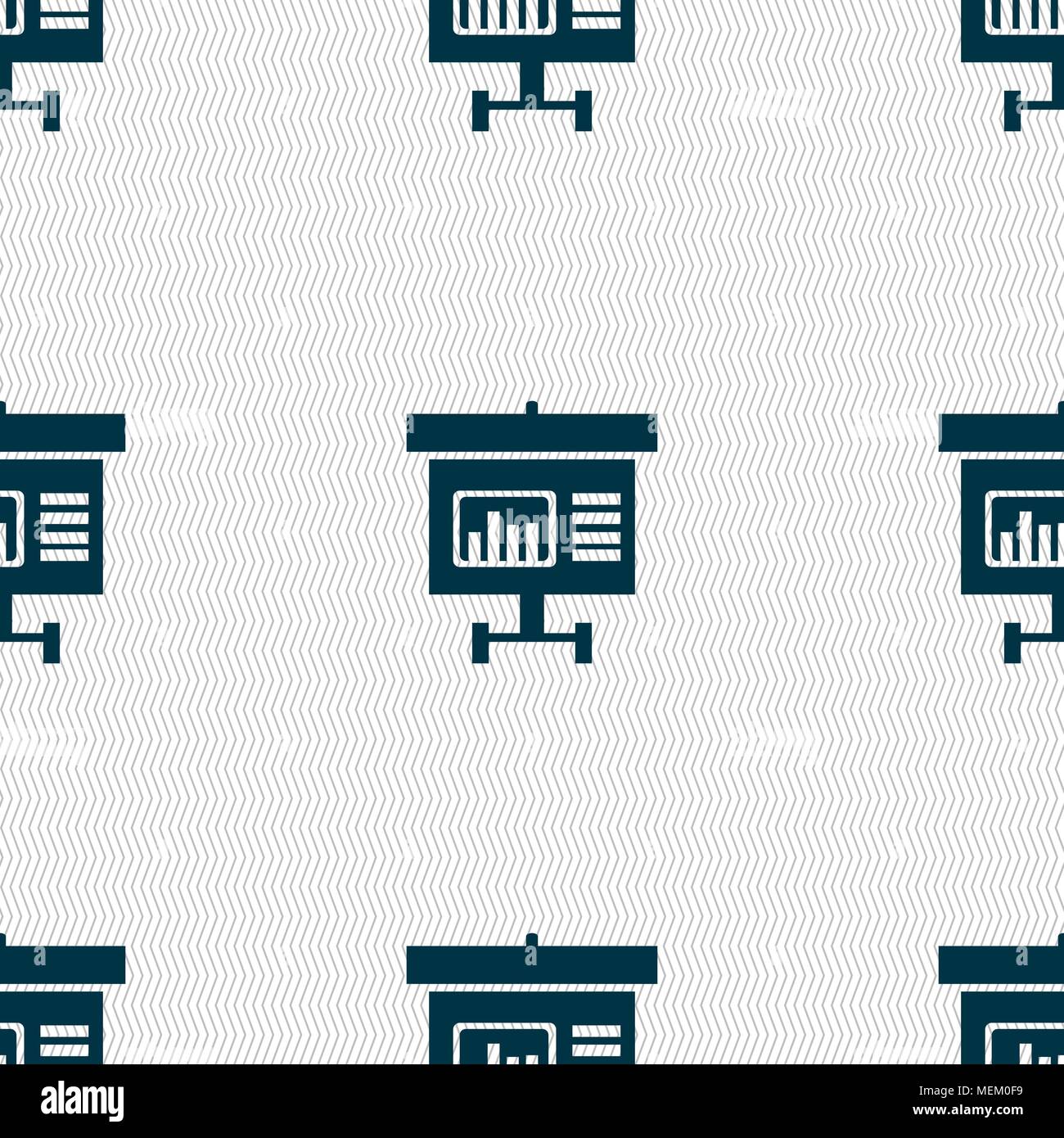 Graph icon sign. Seamless abstract background with geometric shapes ...
