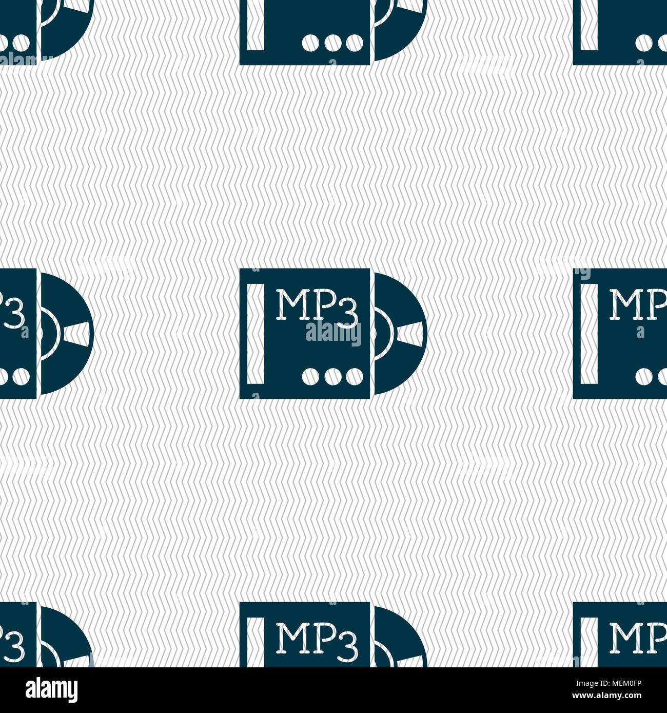 mp3 player icon sign. Seamless abstract background with geometric ...