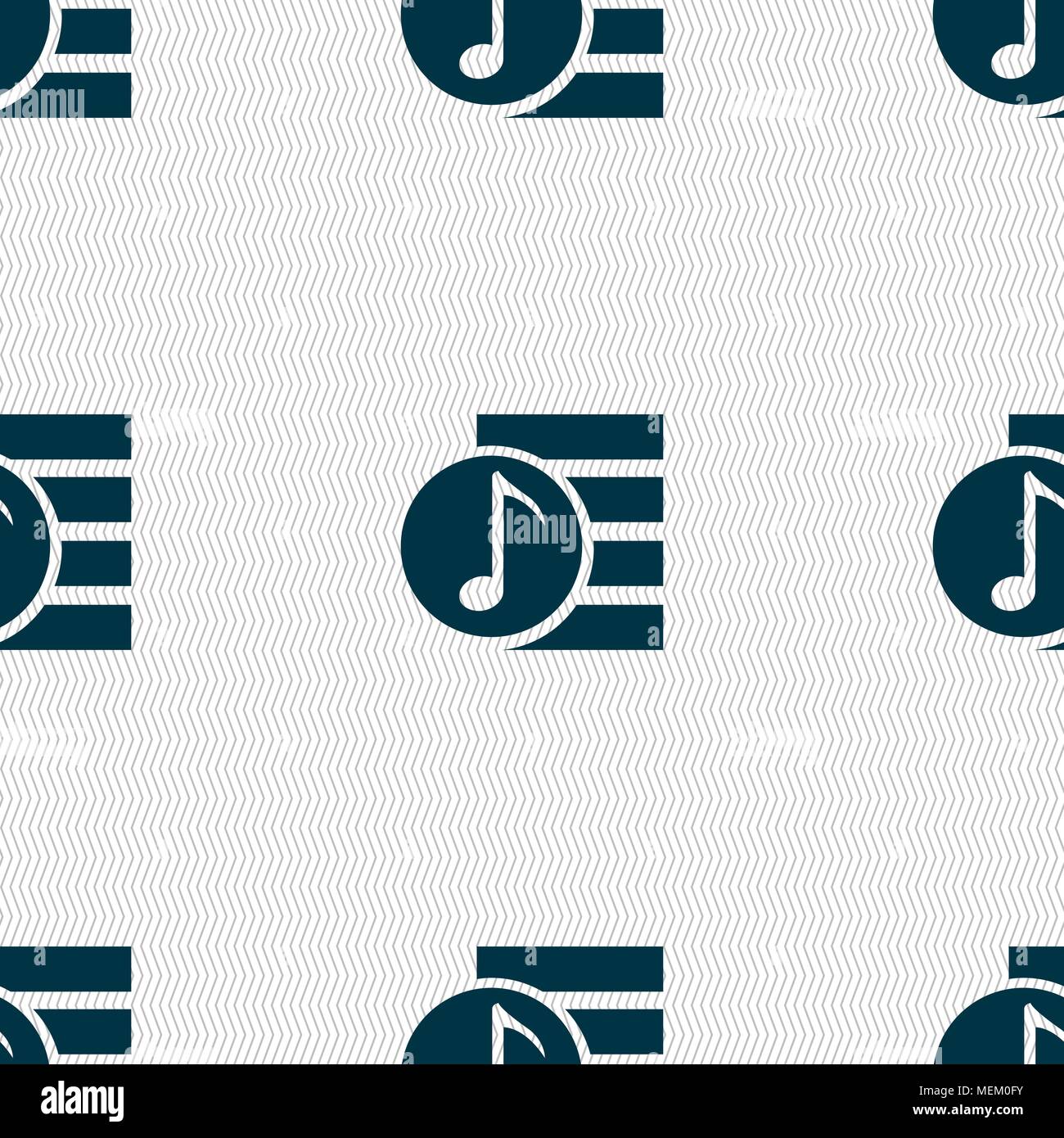 Audio, MP3 file icon sign. Seamless abstract background with geometric ...