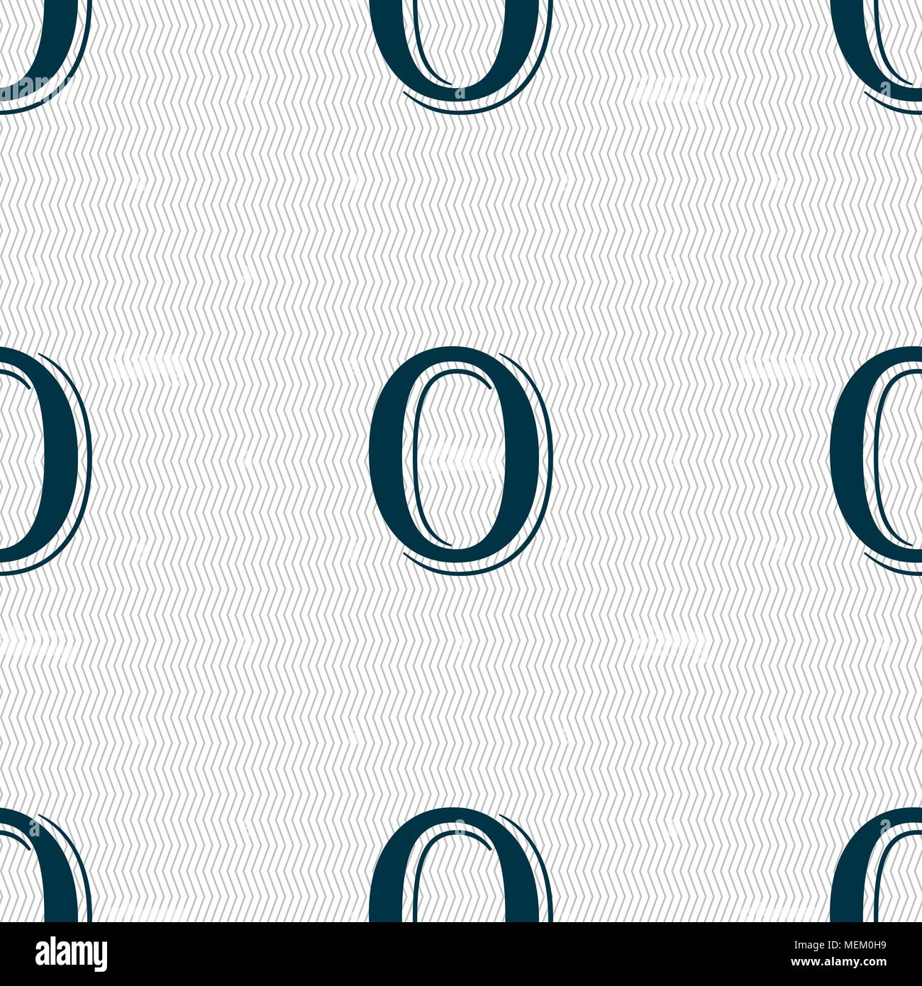 number zero icon sign. Seamless abstract background with geometric ...