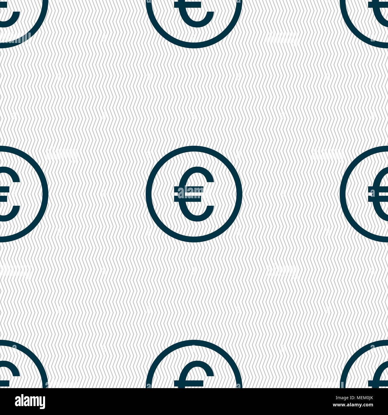 Euro icon sign. Seamless abstract background with geometric shapes ...