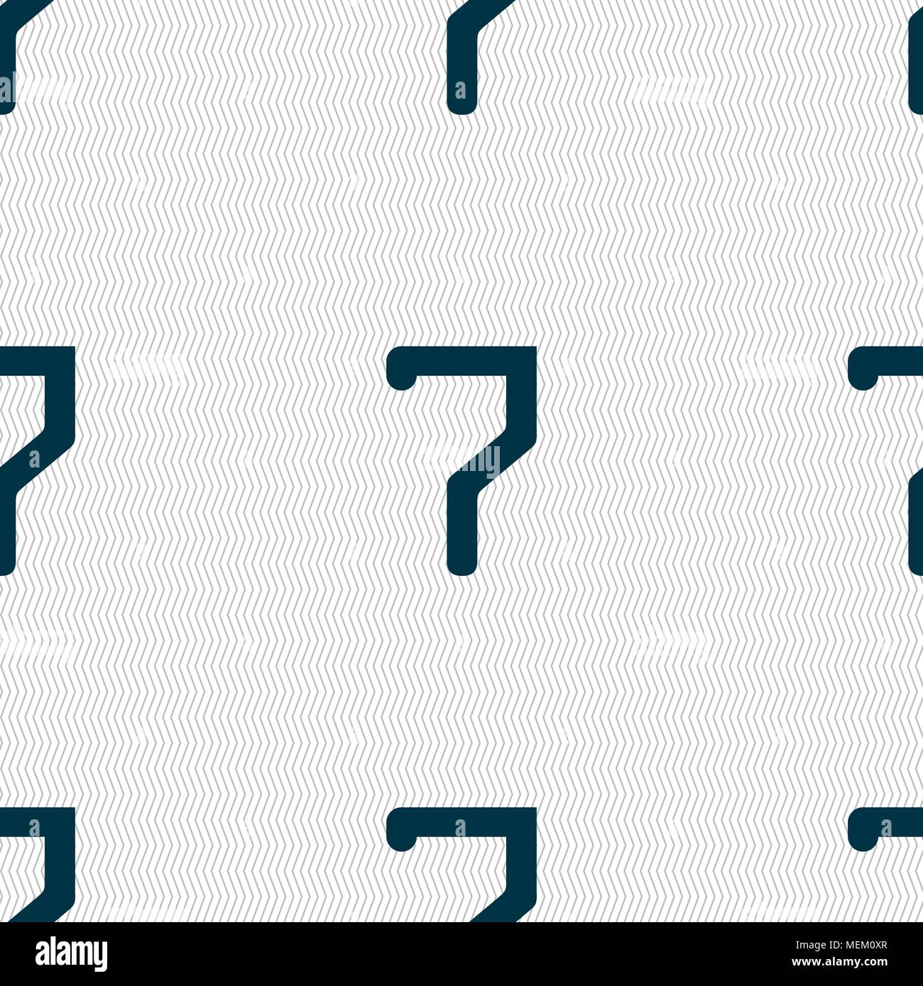 number seven icon sign. Seamless abstract background with geometric ...