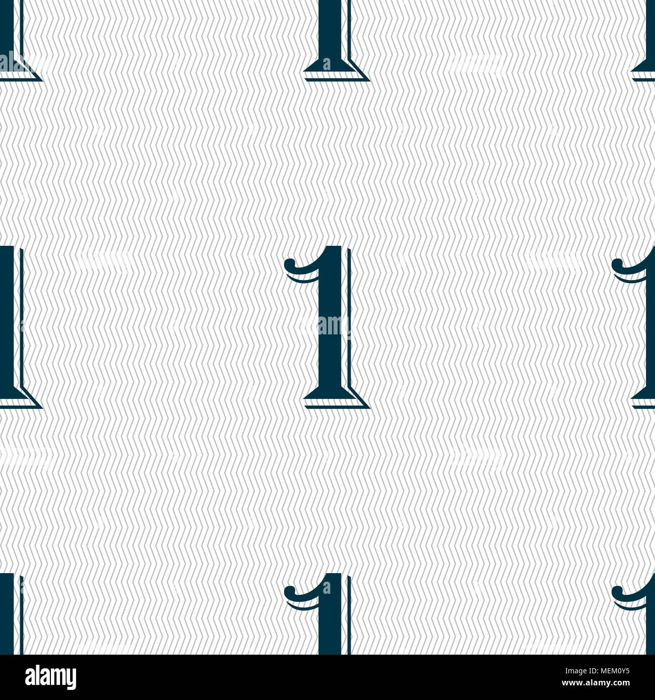 First place award sign. Winner symbol. Step one. Seamless abstract ...