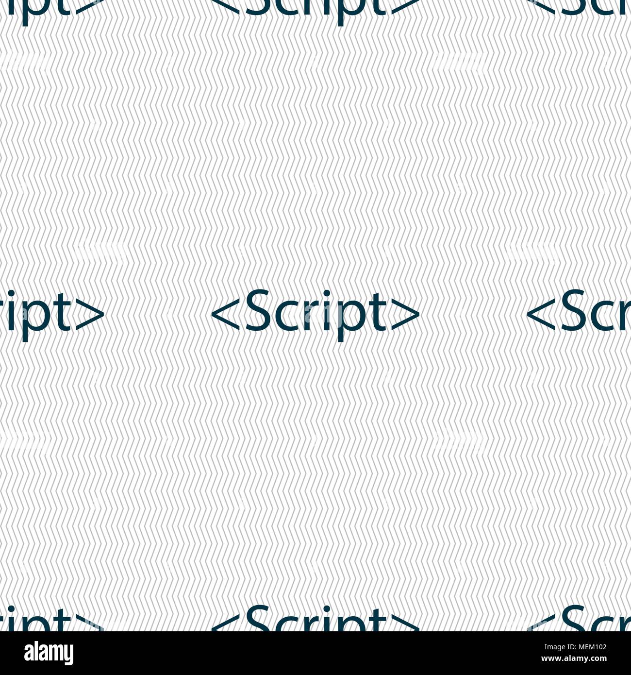 Script Sign Icon Javascript Code Symbol Seamless Abstract Background