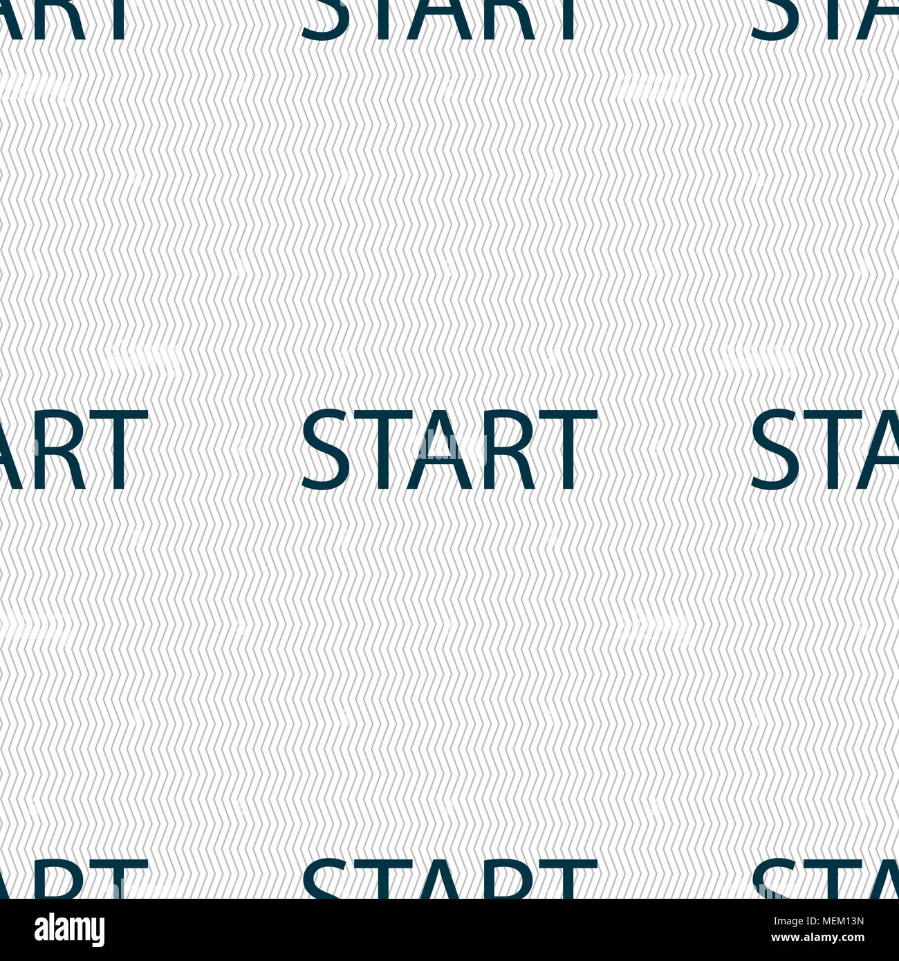 Start engine sign icon. Seamless abstract background with geometric ...