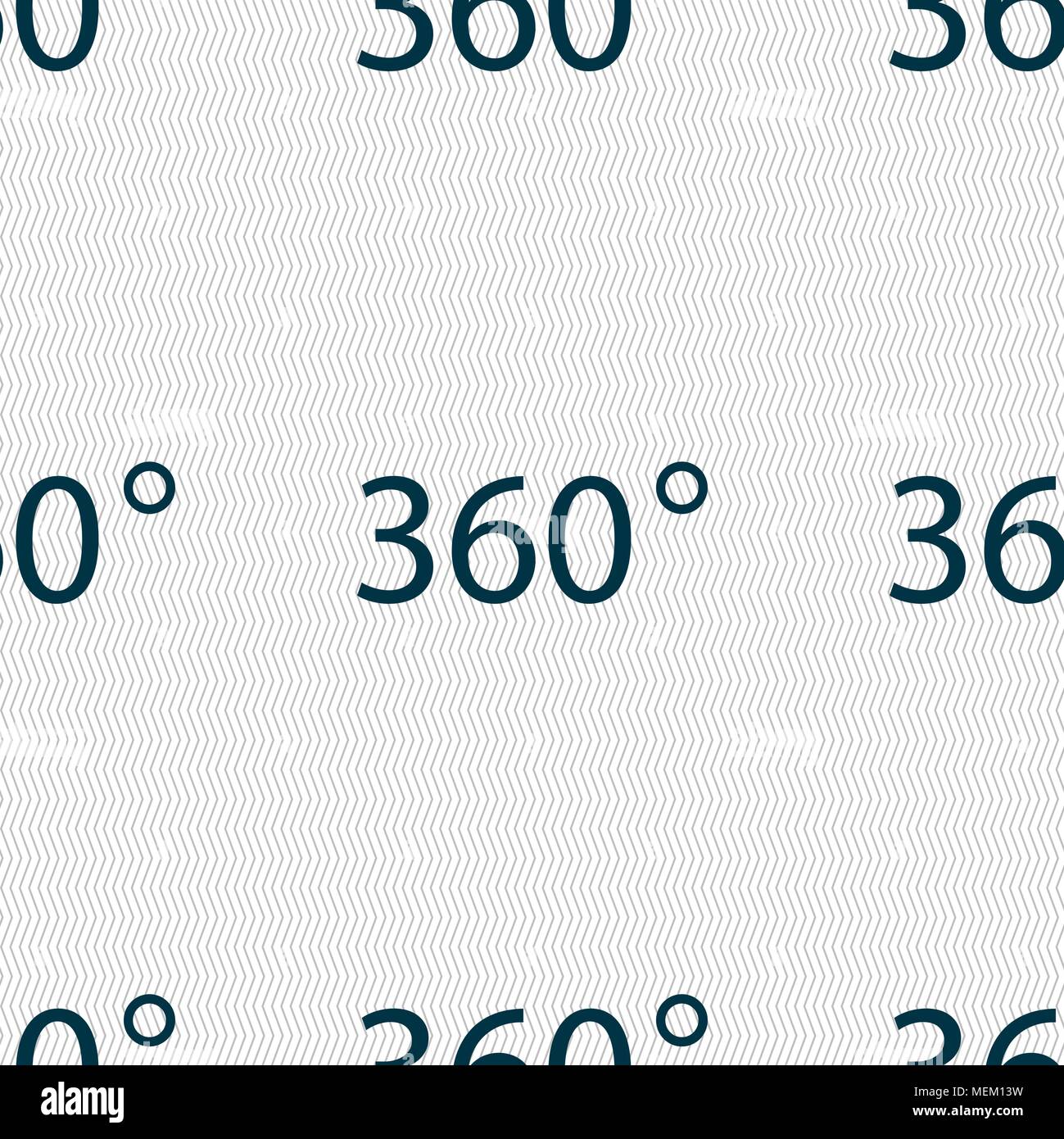 Angle 360 degrees sign icon. Geometry math symbol. Full rotation ...