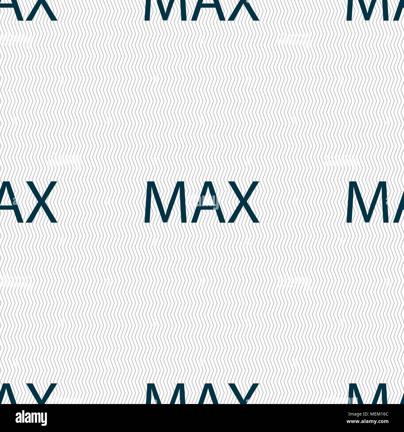 maximum sign icon. Seamless abstract background with geometric shapes ...