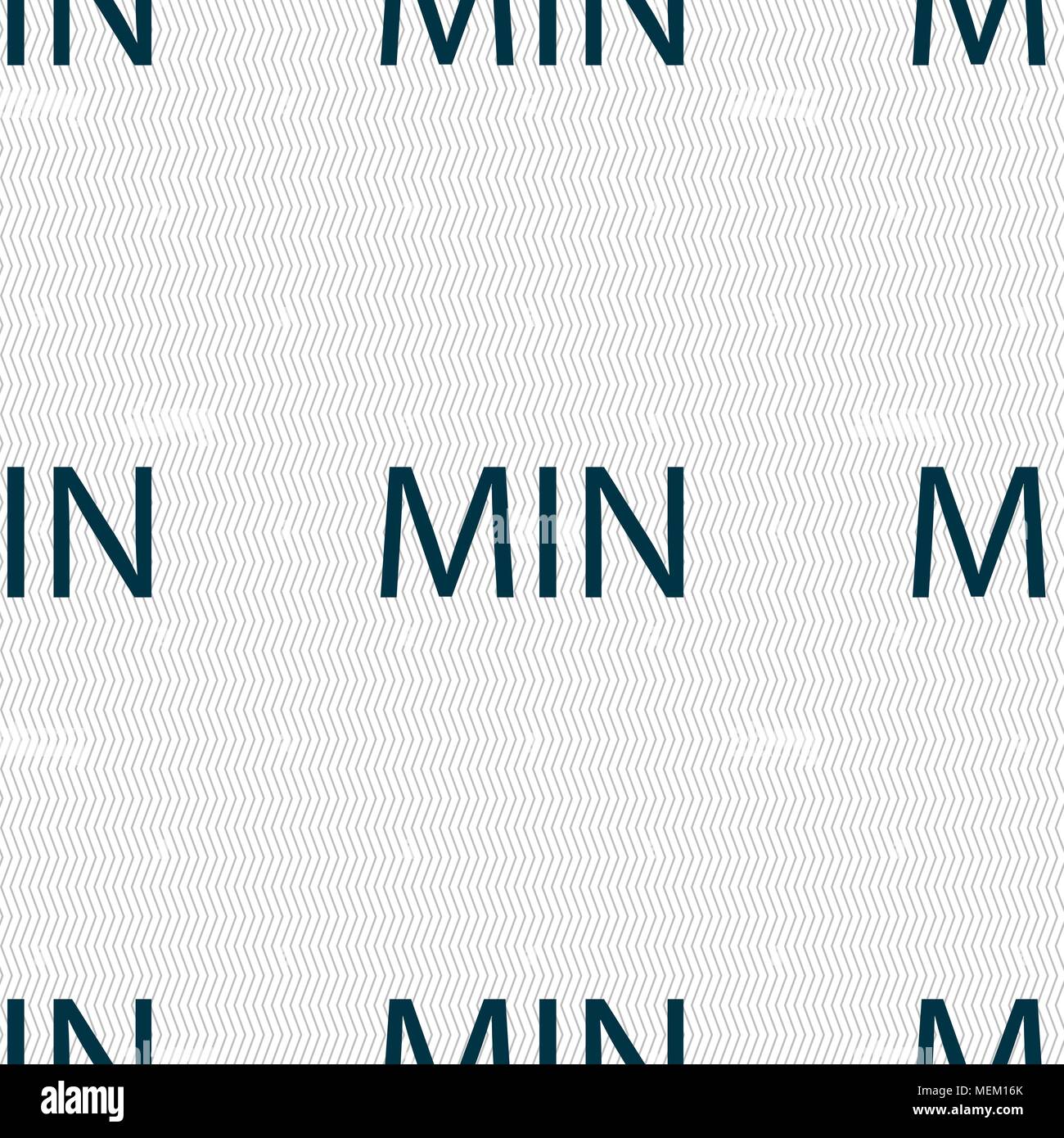 minimum sign icon. Seamless abstract background with geometric shapes ...